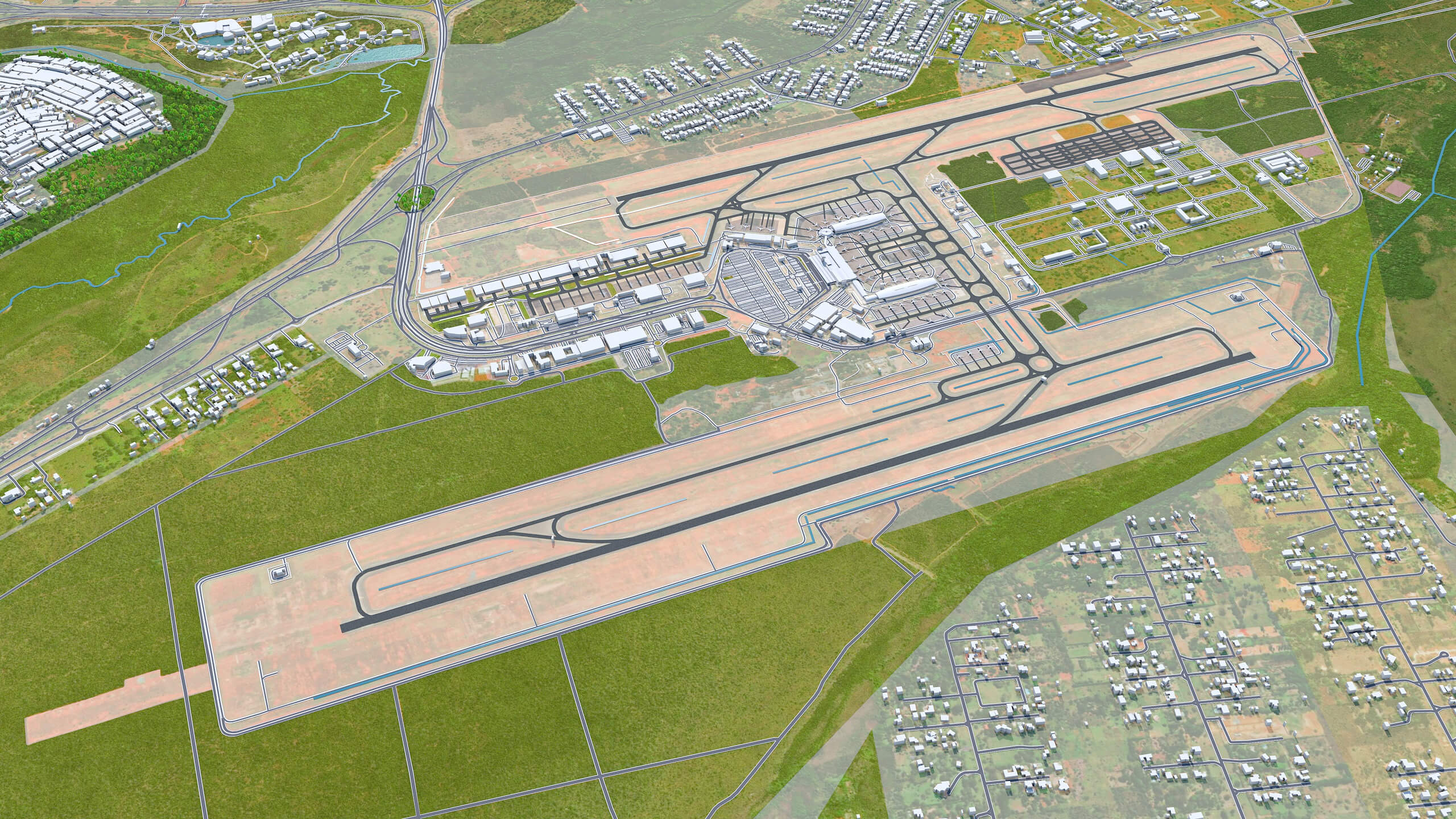 Brasilia Downtown City Brazil 25km - 3D Model by 3dstudio