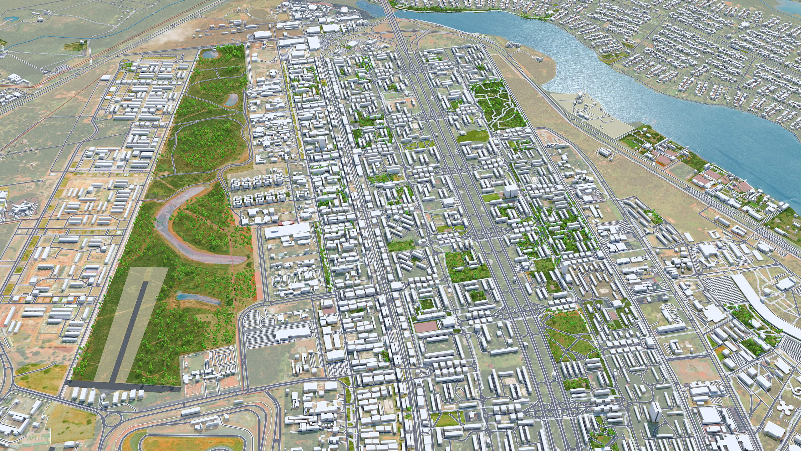 Brasilia Downtown City Brazil 25km - 3D Model by 3dstudio