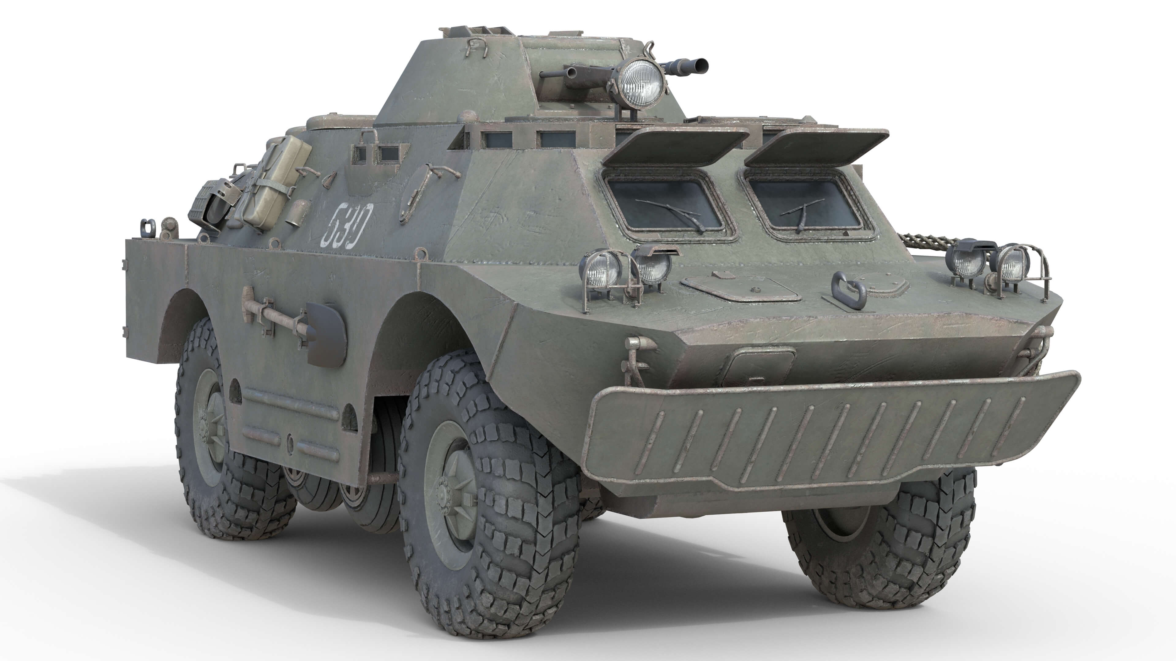 Brdm 2 Amphibious Armored Scout Car - 3D Model by 3dstudio