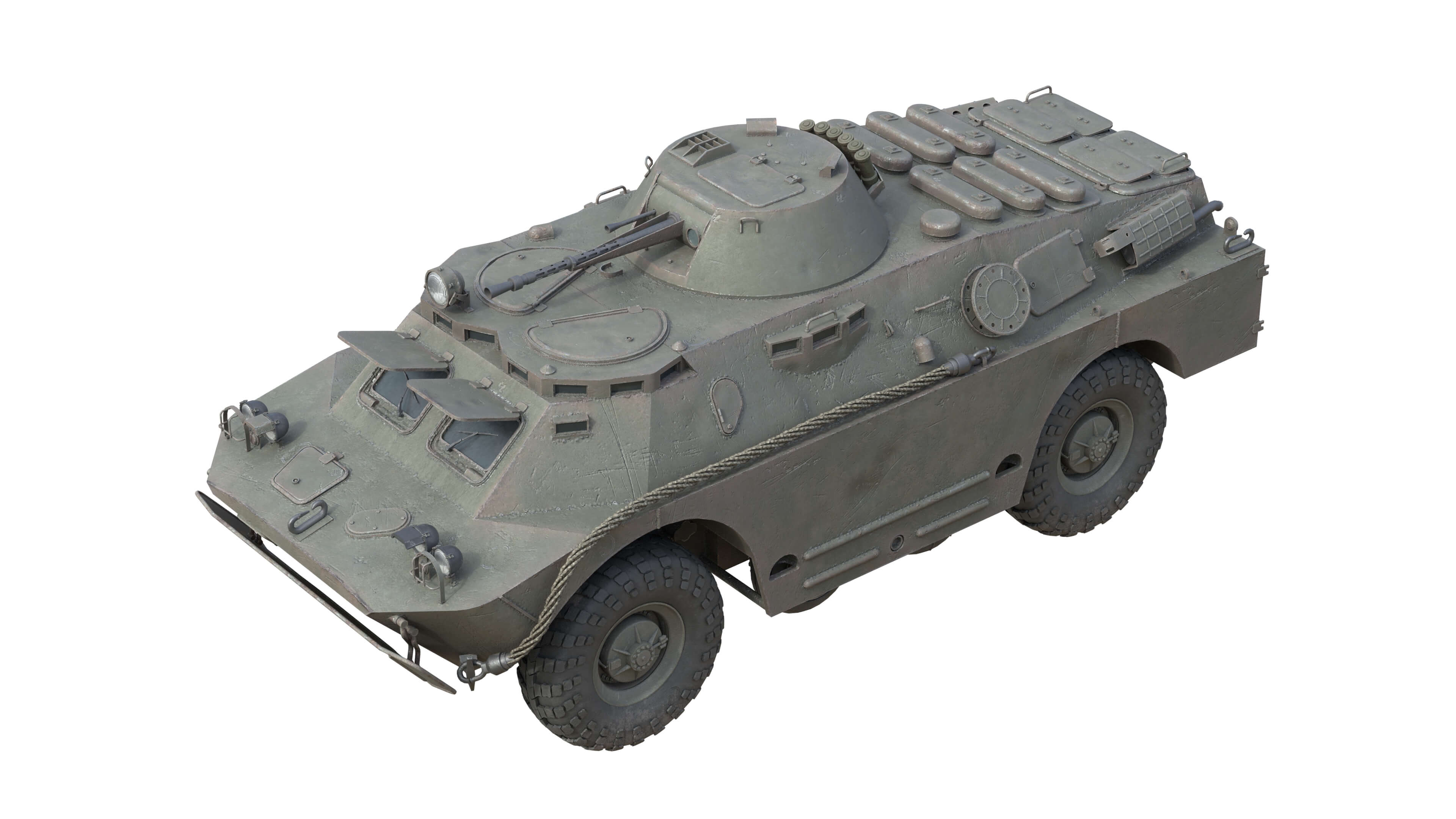 Brdm 2 Amphibious Armored Scout Car - 3D Model by 3dstudio