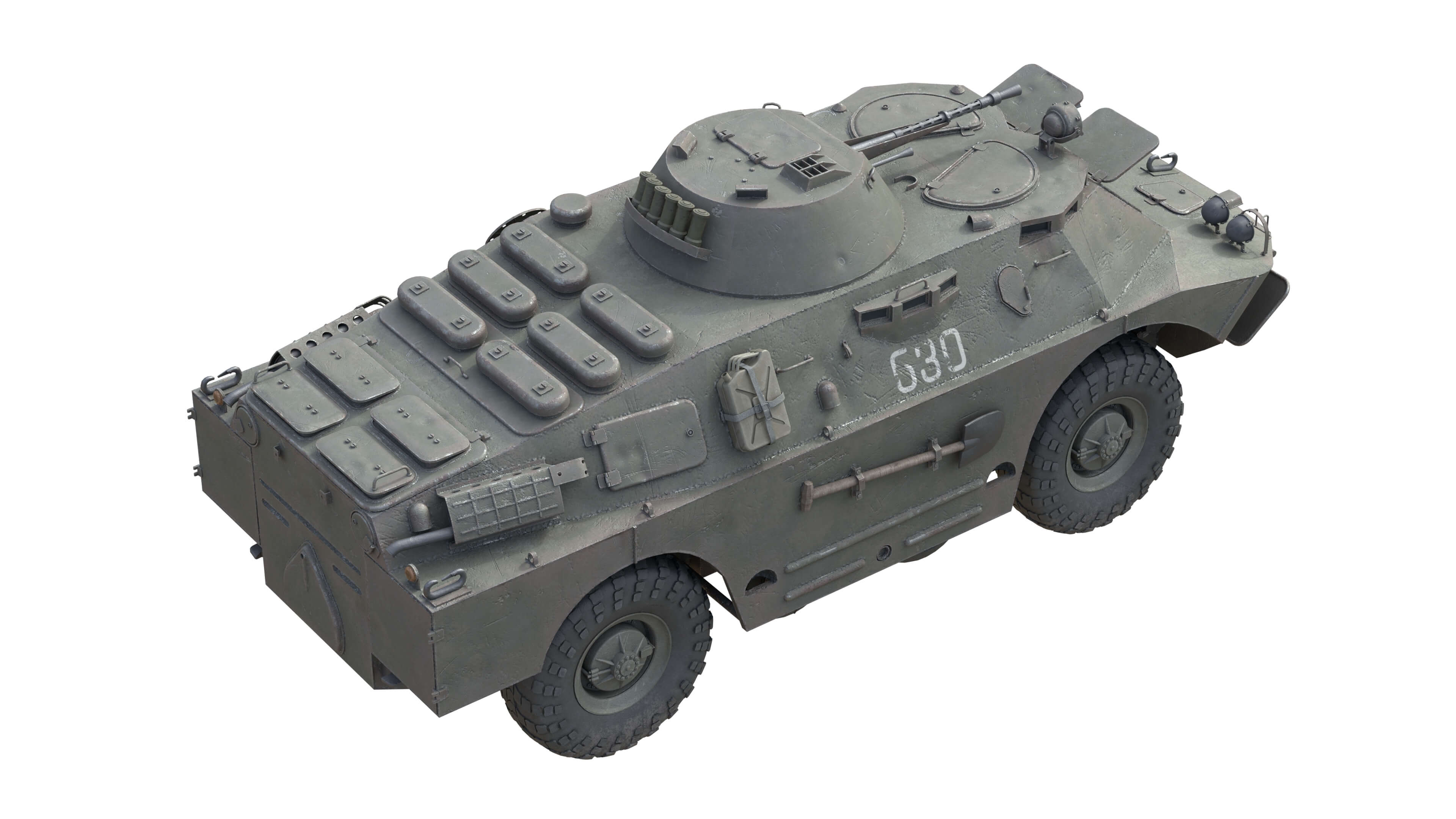 Brdm 2 Amphibious Armored Scout Car - 3D Model by 3dstudio