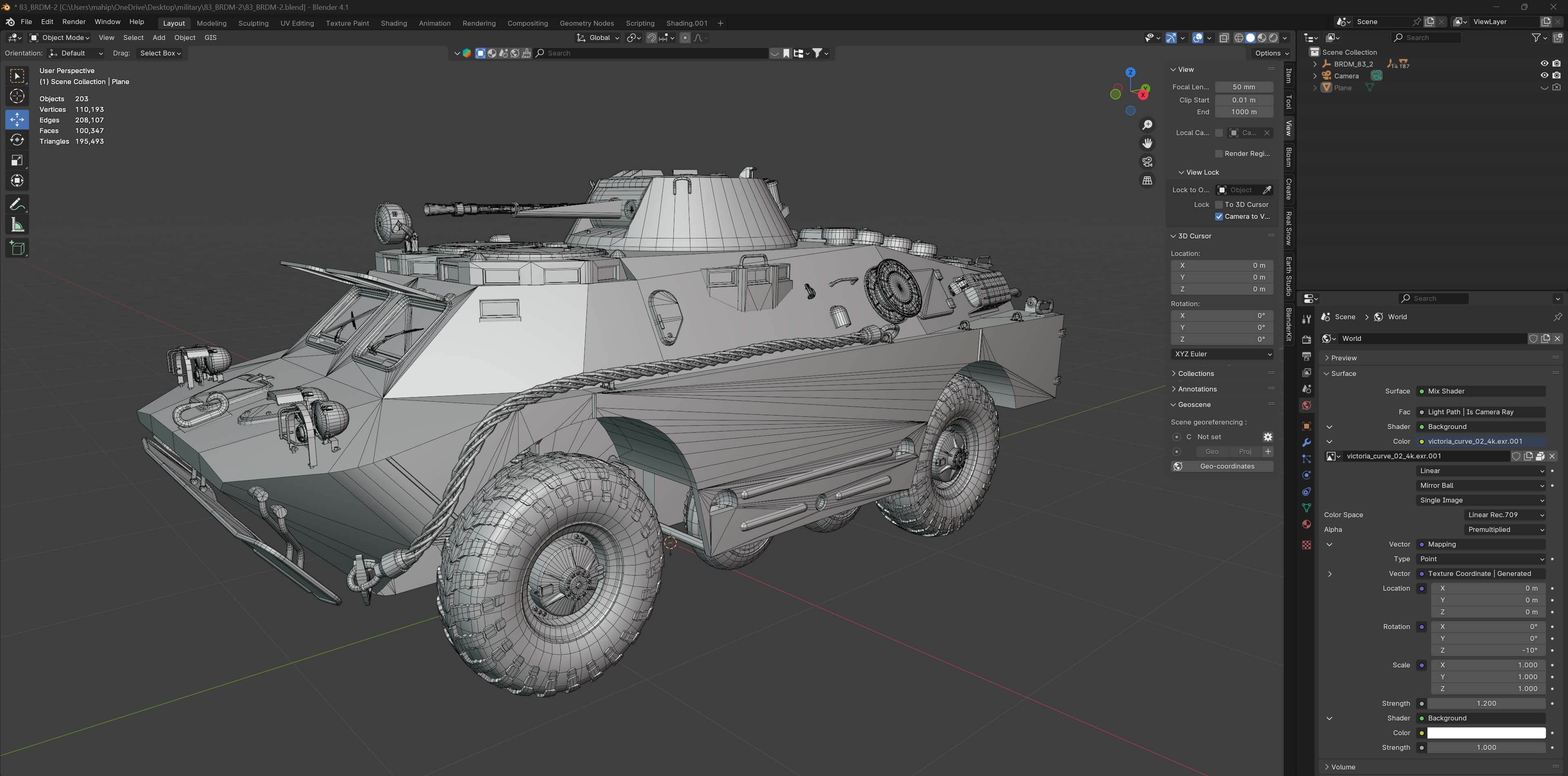 Brdm 2 Amphibious Armored Scout Car - 3D Model by 3dstudio