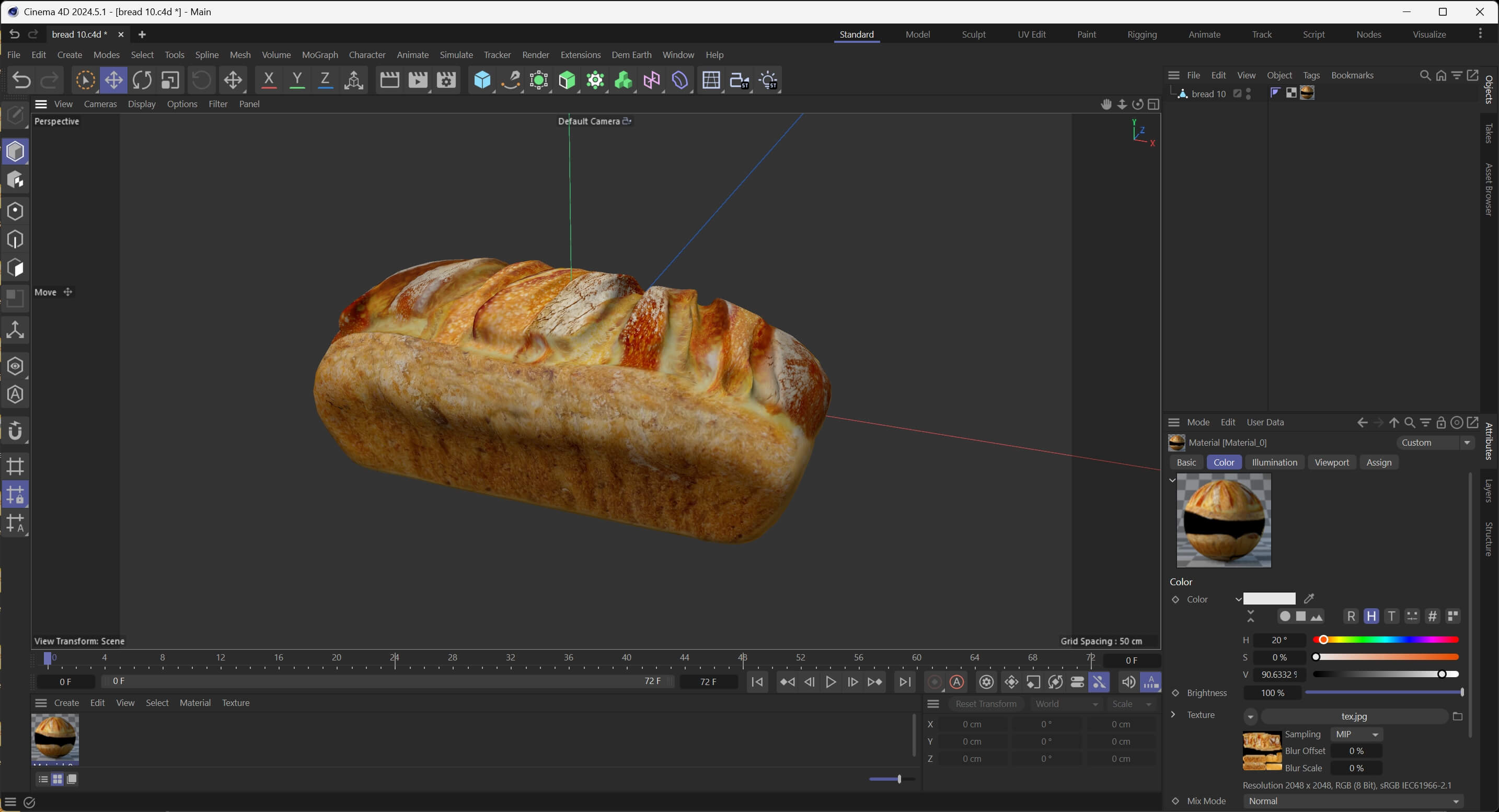 Bread 10 3D Model by 3dstudio