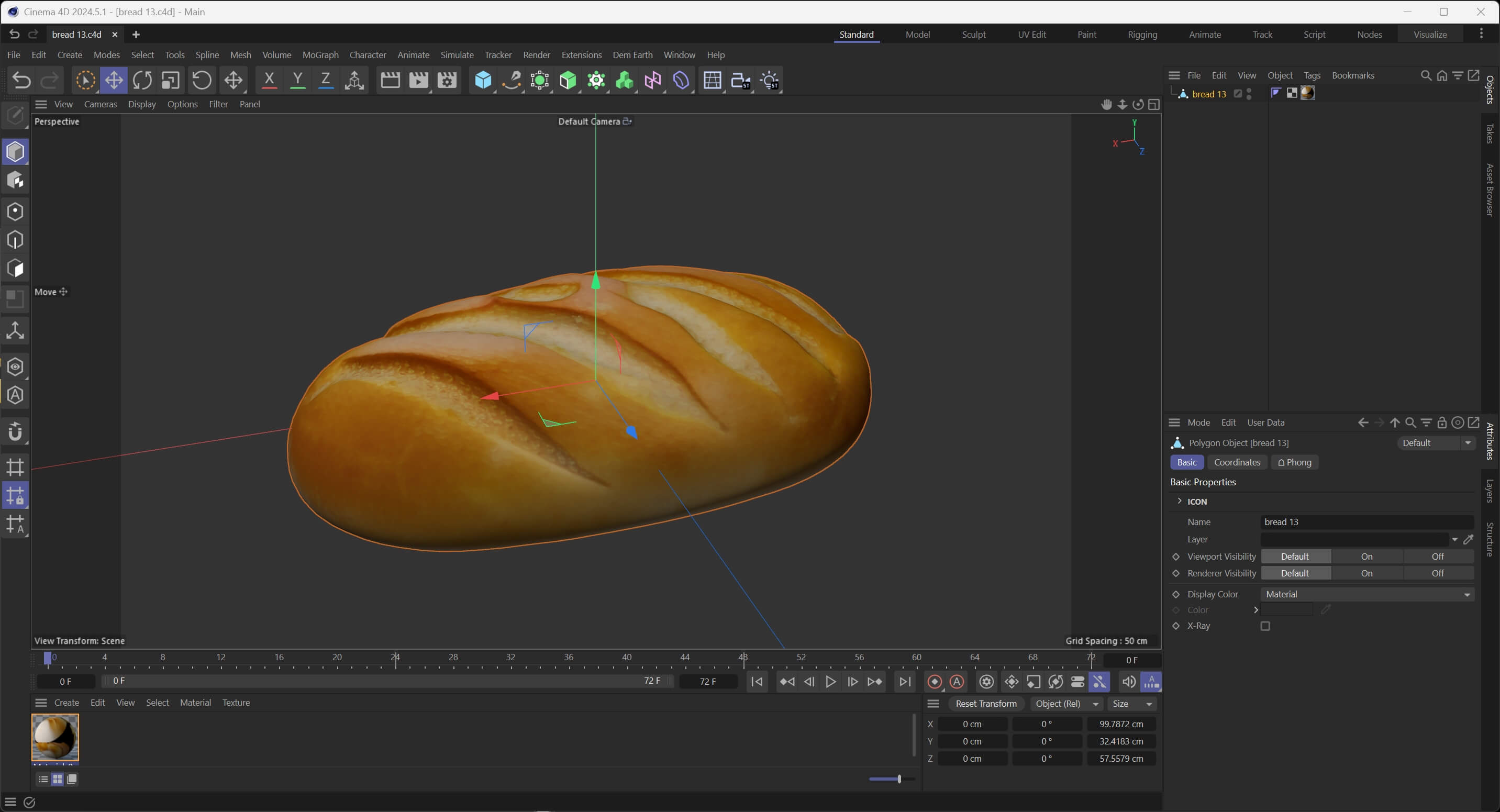 Bread 13 3D Model by 3dstudio