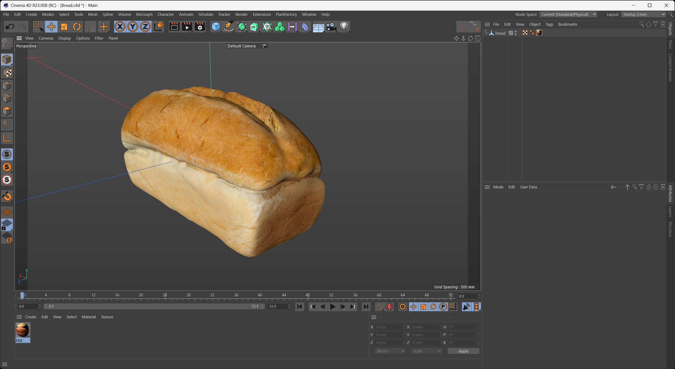 Bread 3D Model by 3dstudio