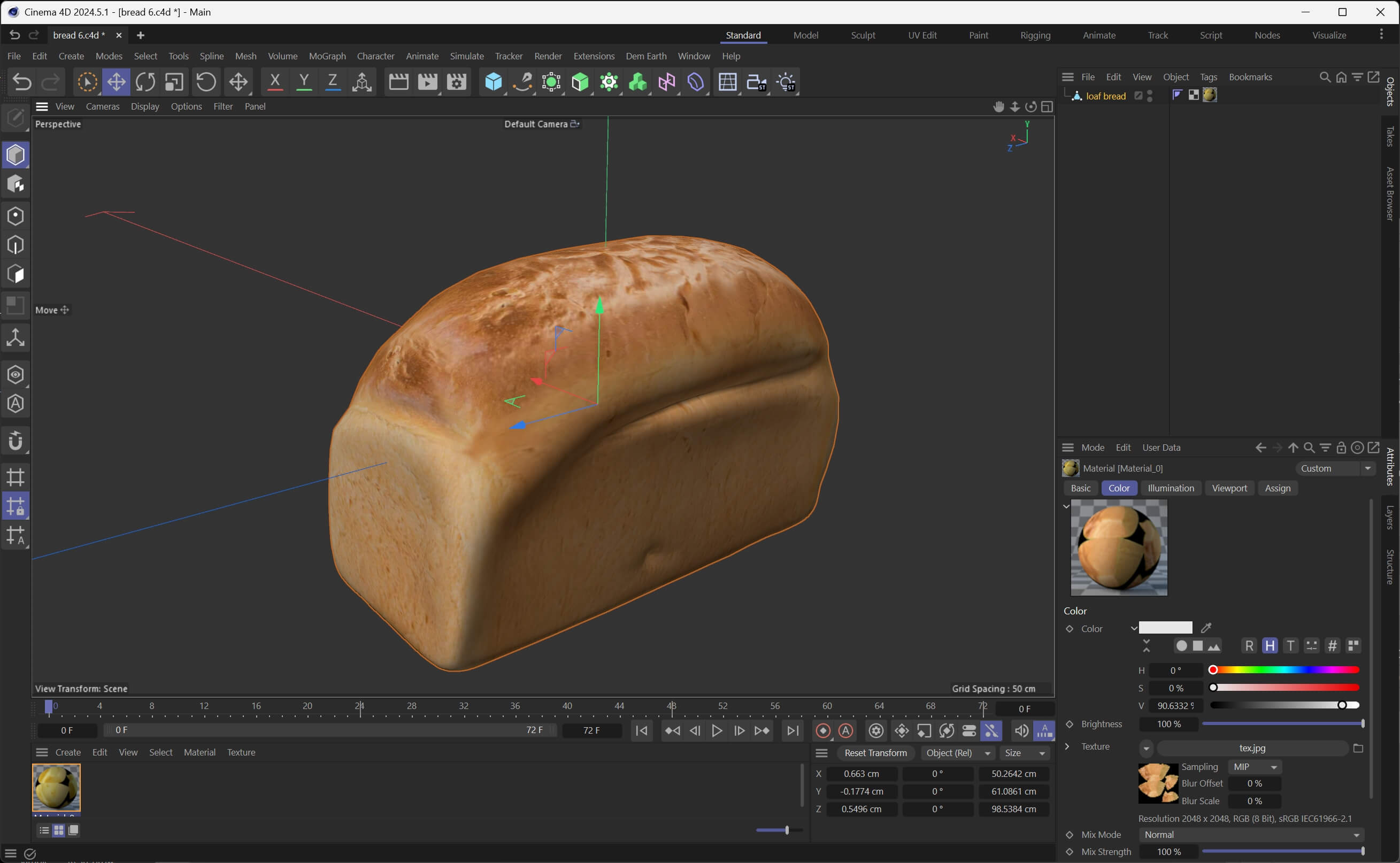 Bread 6 3D Model by 3dstudio