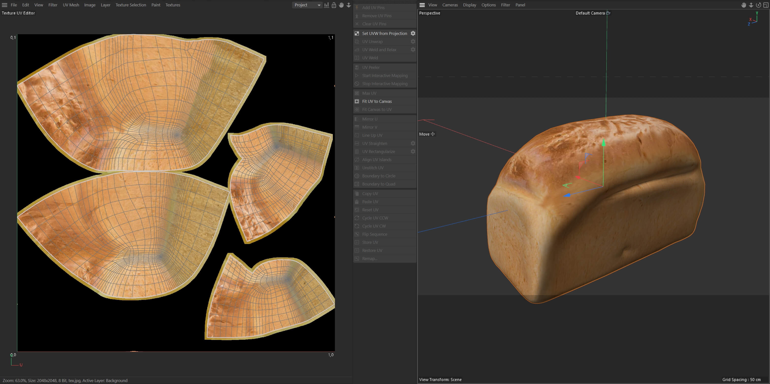Bread 6 3D Model by 3dstudio