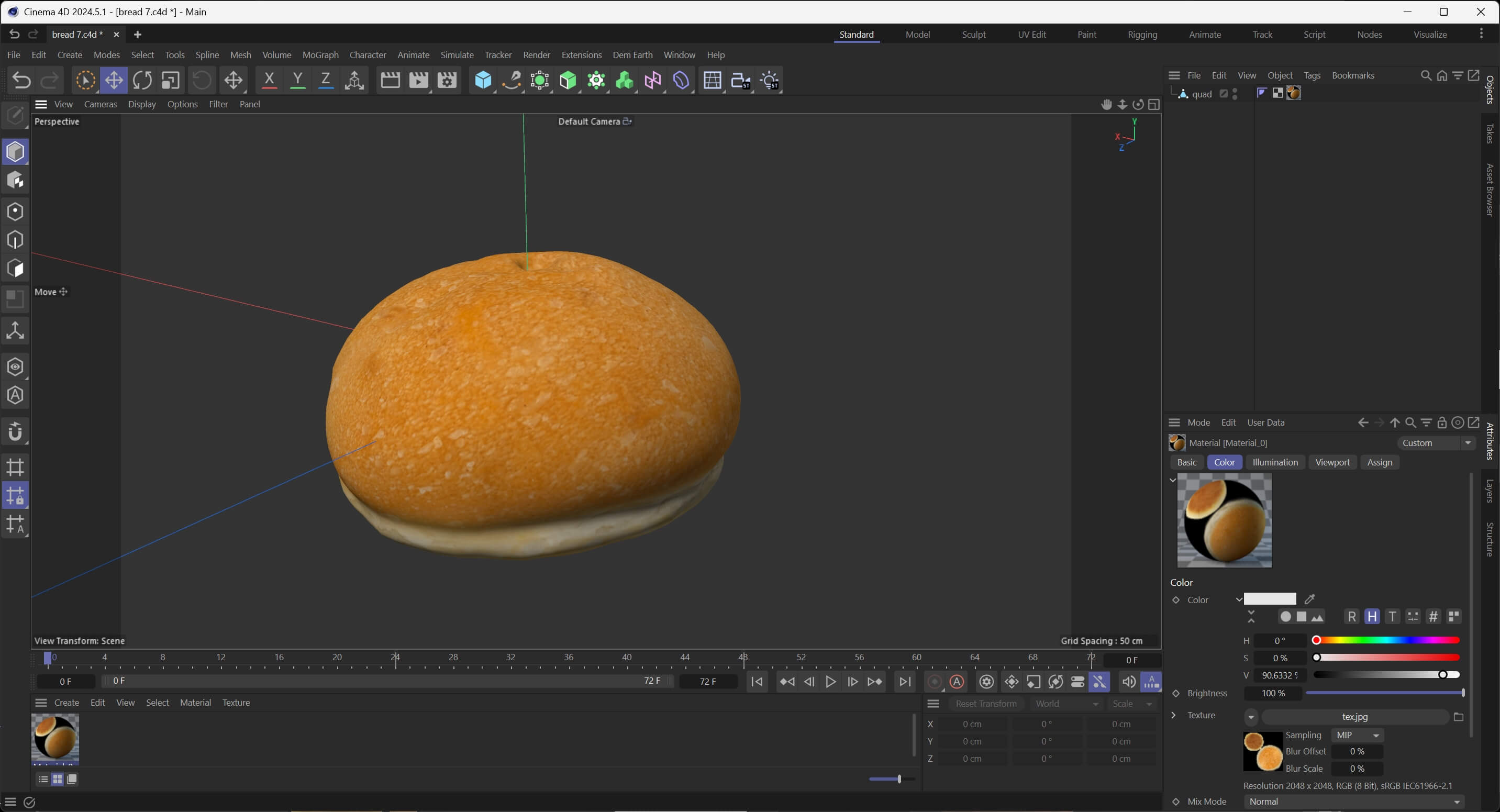 Bread 7 3D Model by 3dstudio