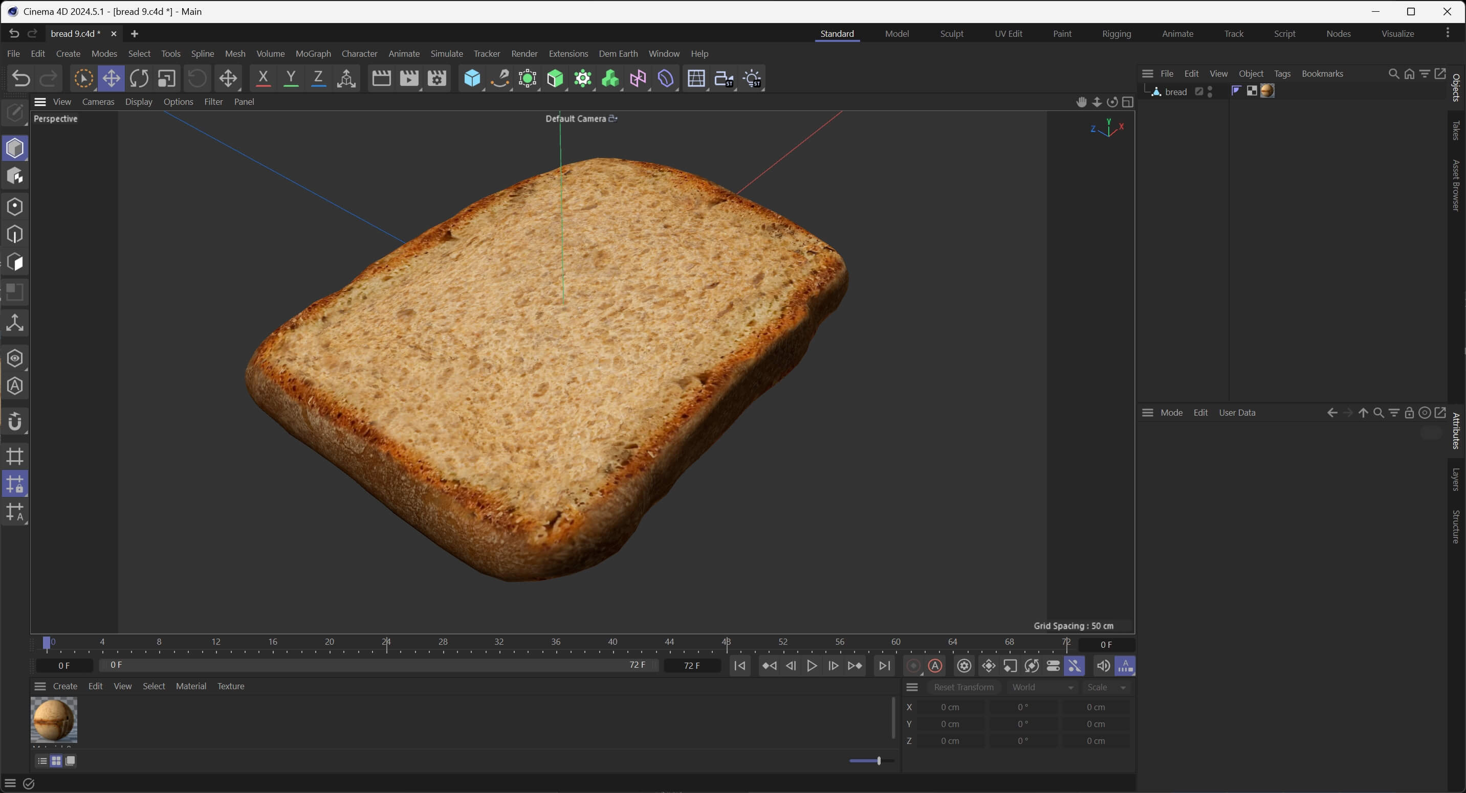 Bread 9 3D Model by 3dstudio