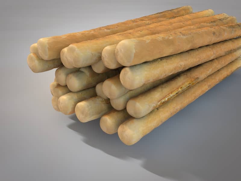 Bread Sticks - 3D Model by 3dstudio