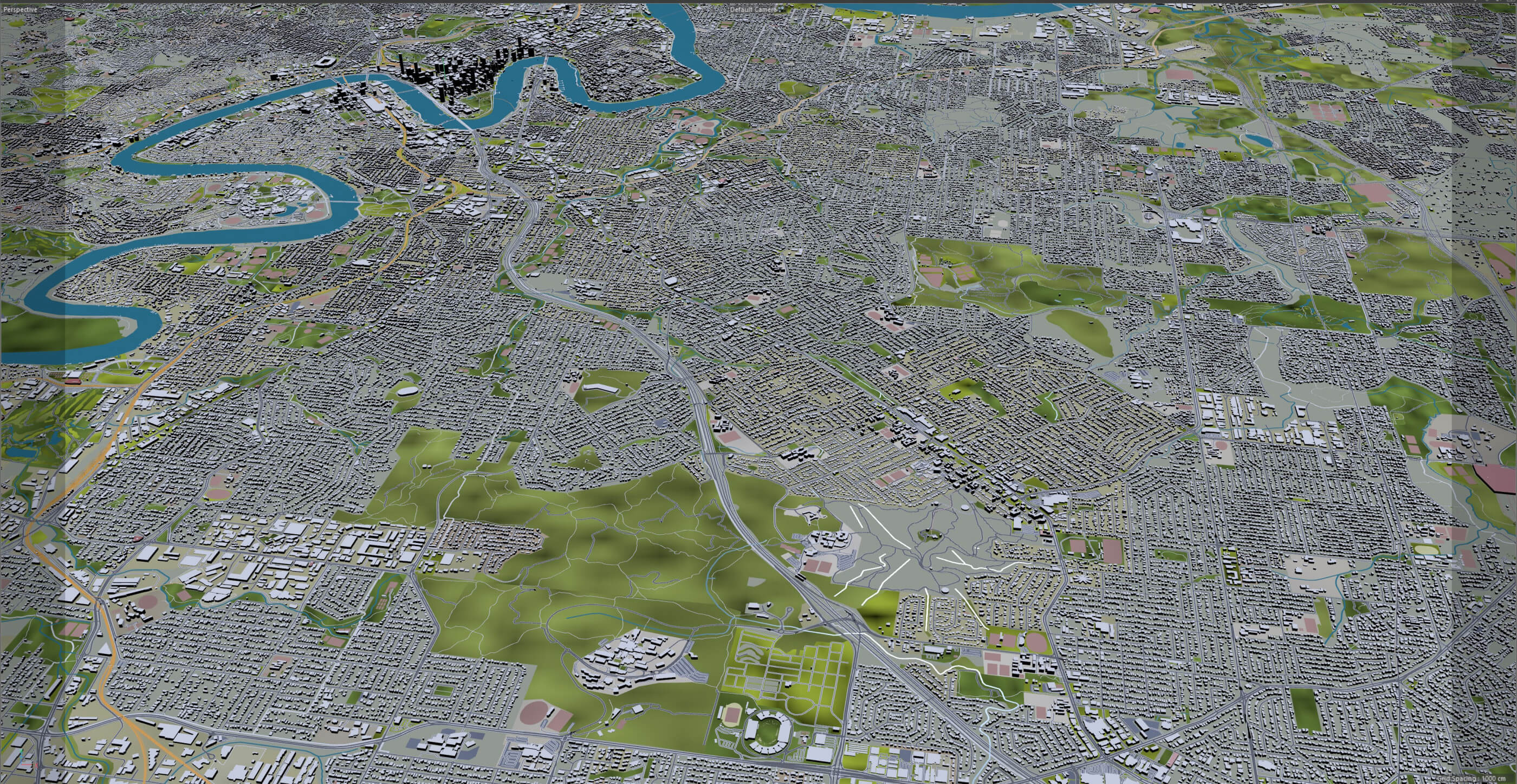 Brisbane Australia 50km - 3D Model by 3dstudio