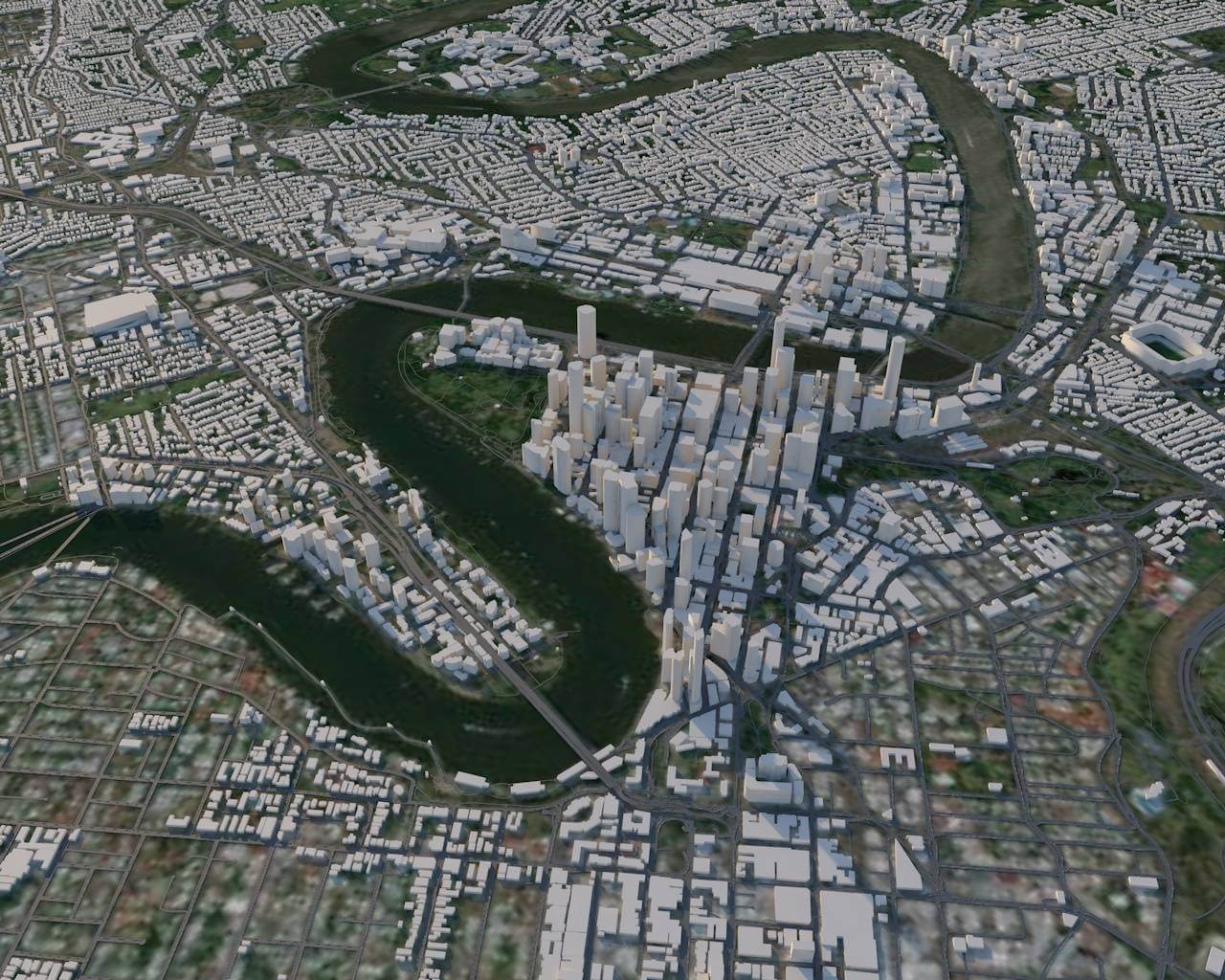 Brisbane Australia - 3D Model by 3dstudio