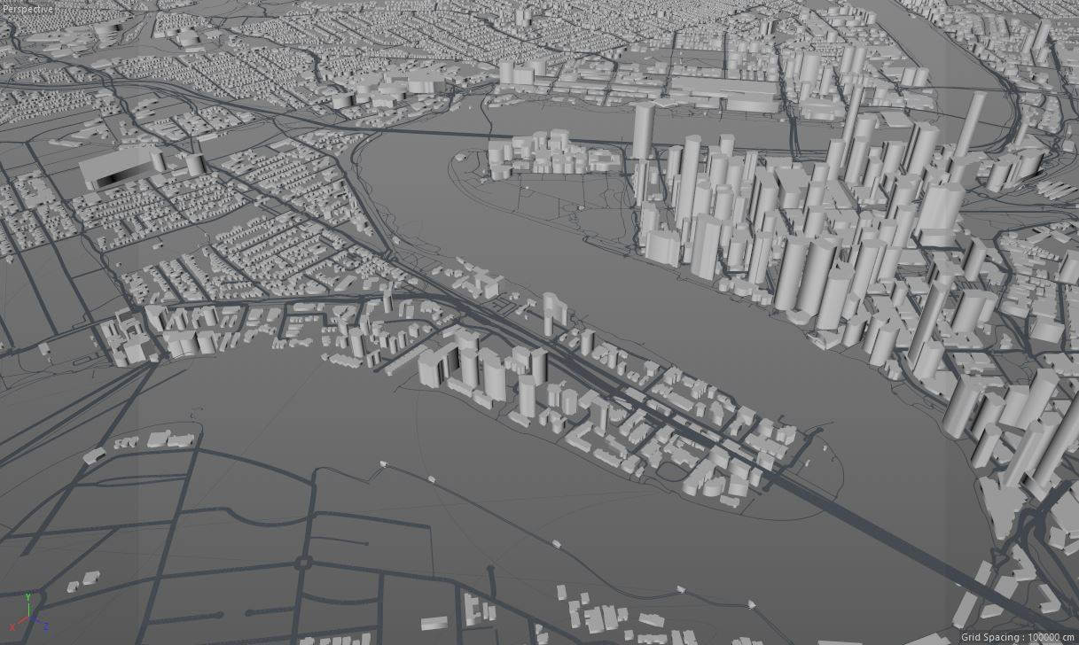 Brisbane Australia - 3D Model by 3dstudio