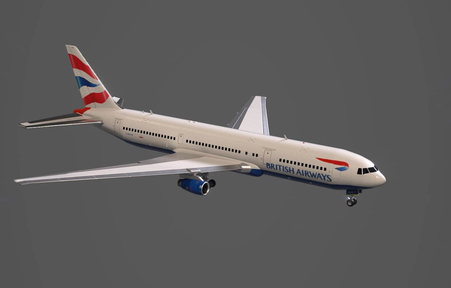 British Airways 767 - 3D Model by 3dstudio