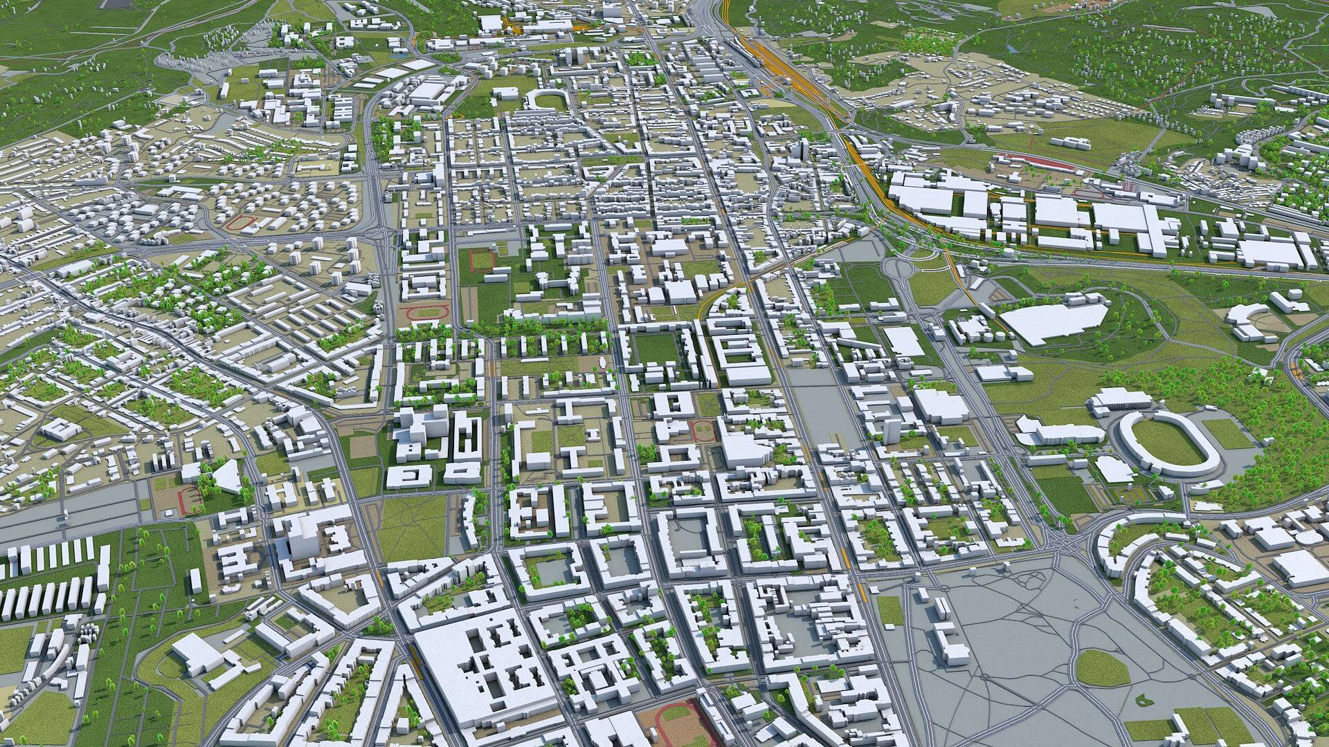 Brno Czech Republic 40km - 3D Model by 3dstudio