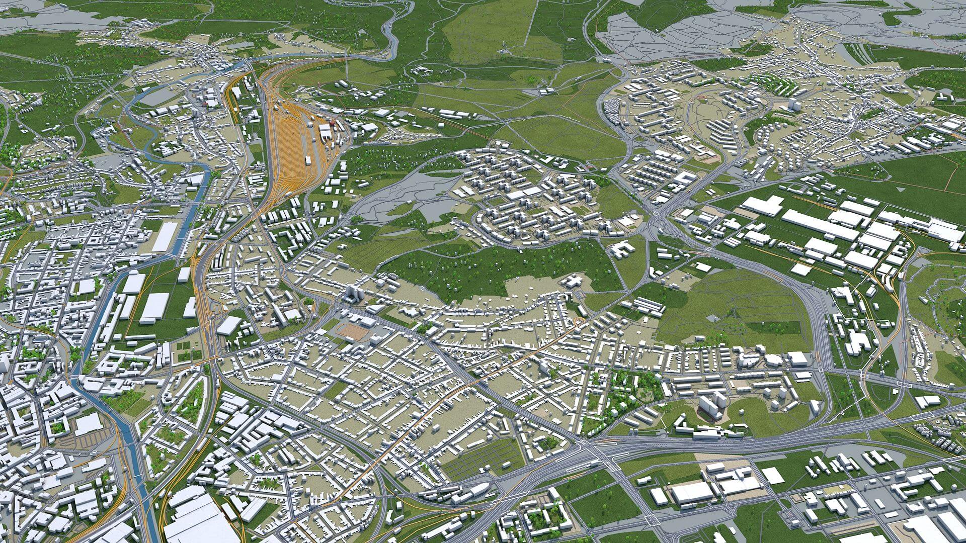 Brno Czech Republic 40km - 3D Model by 3dstudio