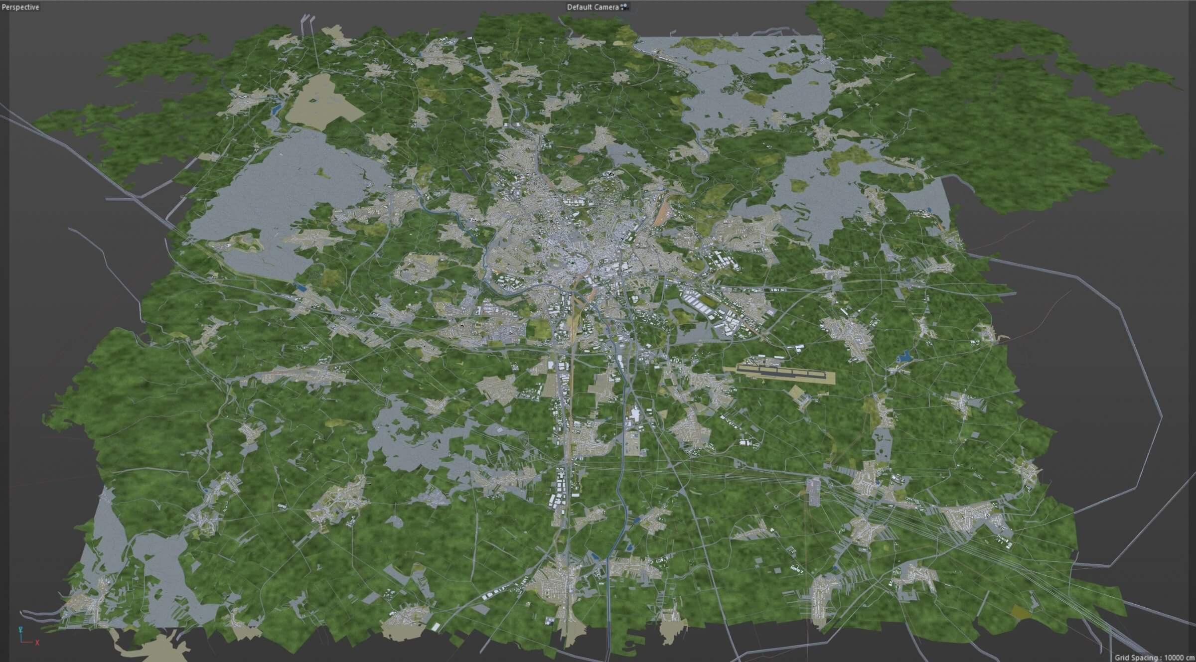 Brno Czech Republic 40km - 3D Model by 3dstudio