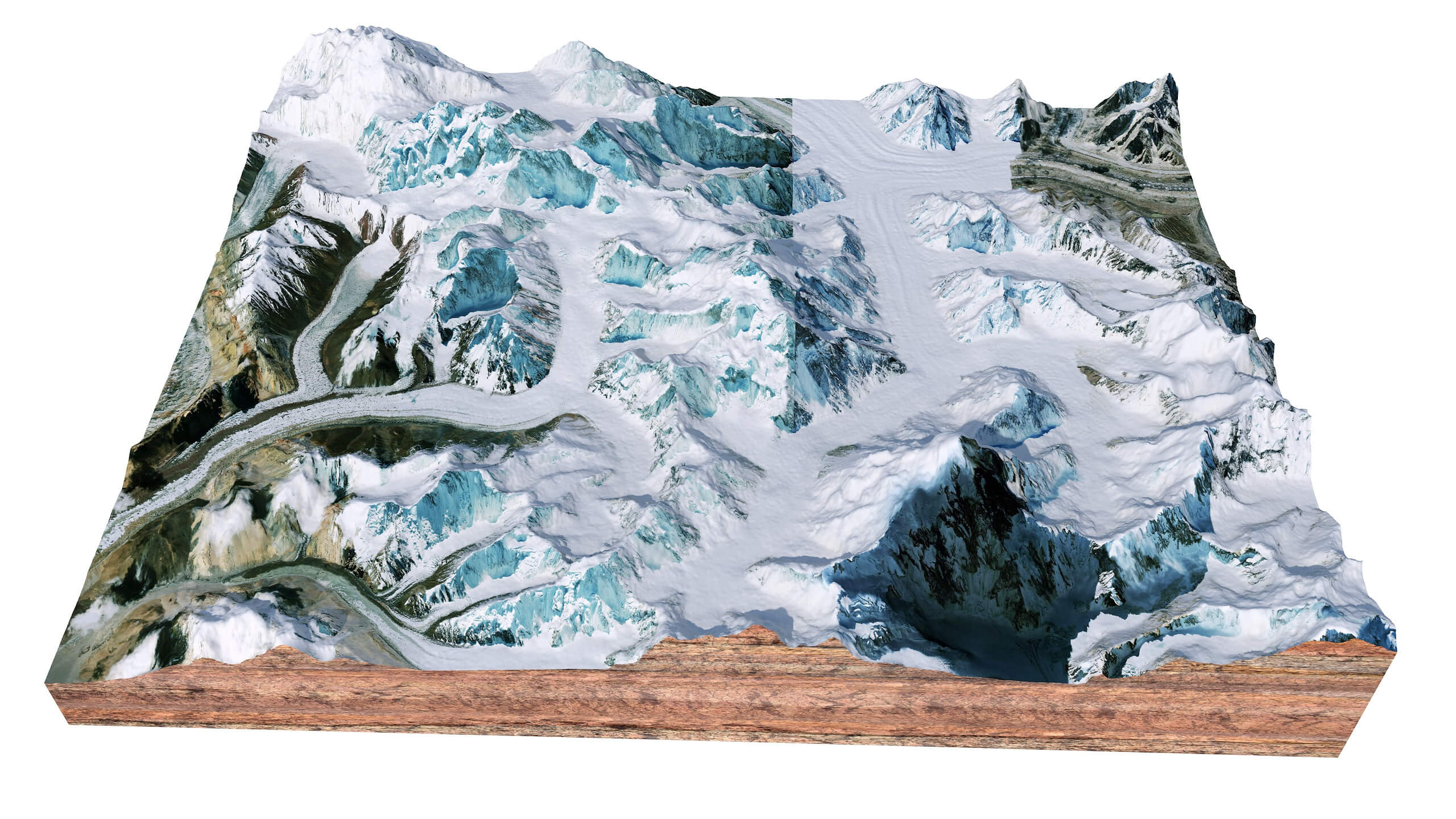 Broad Peak Mountain Pakistan Terrain 3D Model by 3dstudio