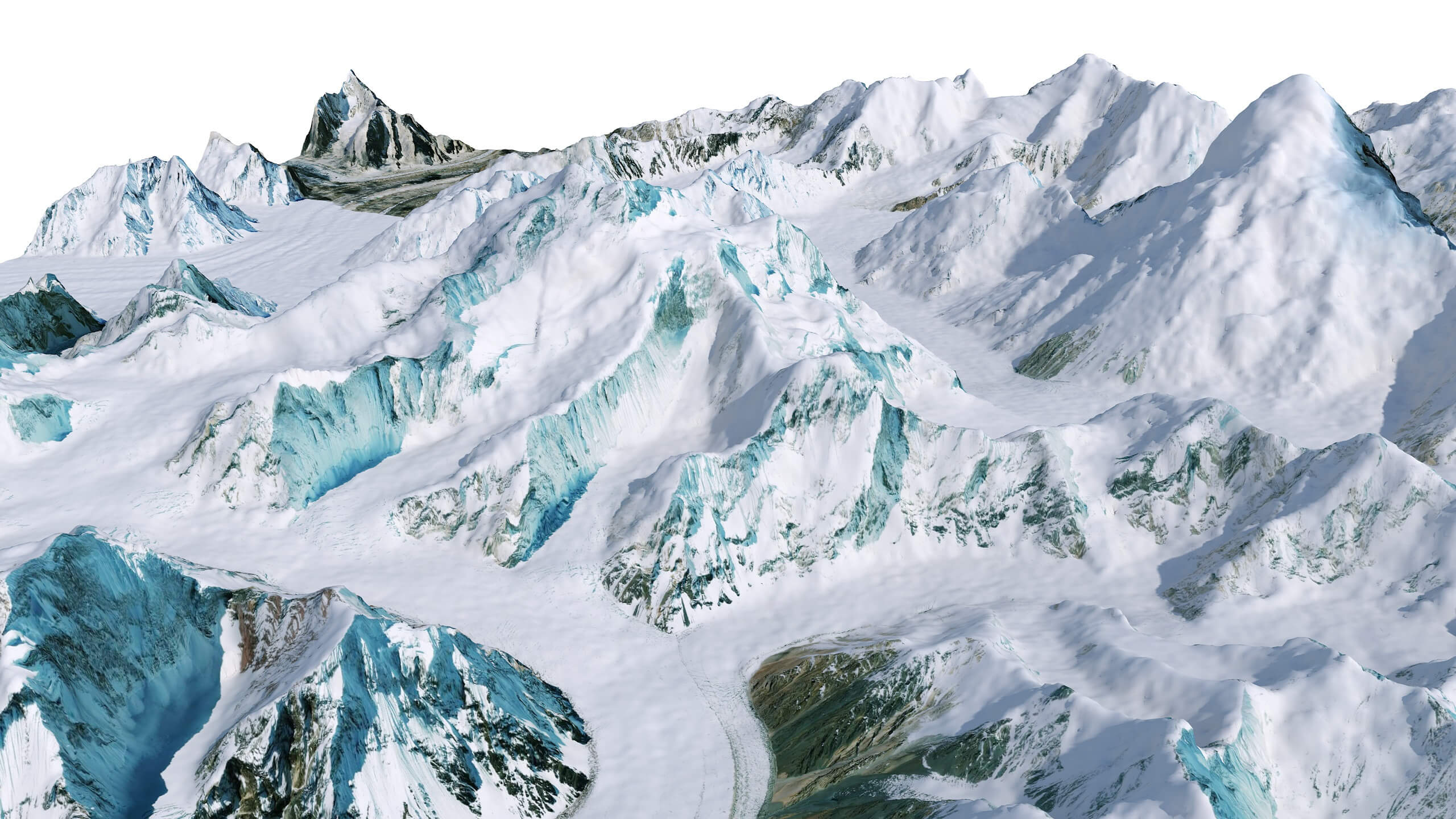 Broad Peak Mountain Pakistan Terrain 3D Model by 3dstudio