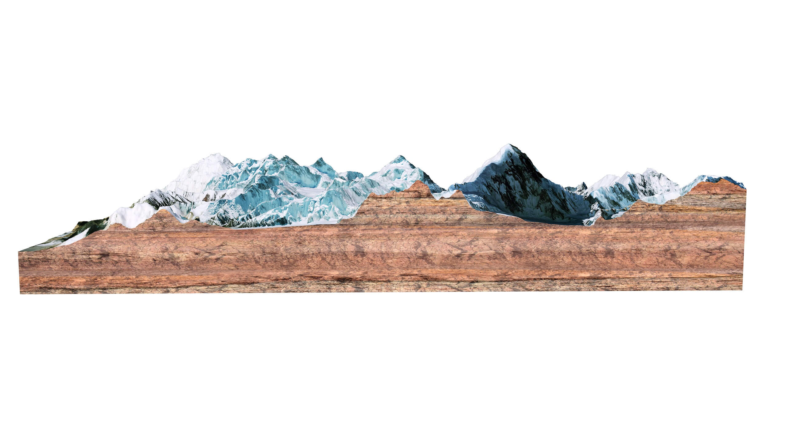 Broad Peak Mountain Pakistan Terrain 3D Model by 3dstudio