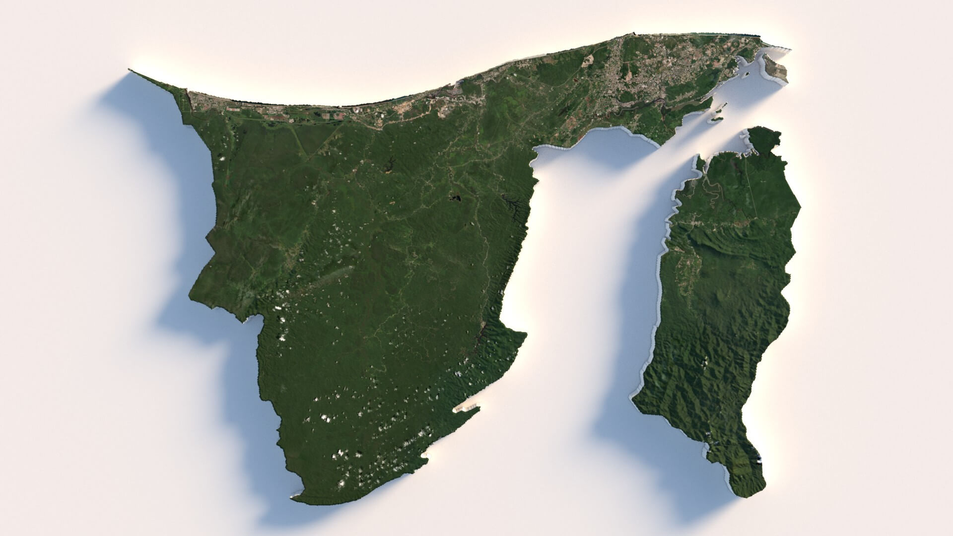 Brunei Terrain Map - 3D Model by 3dstudio
