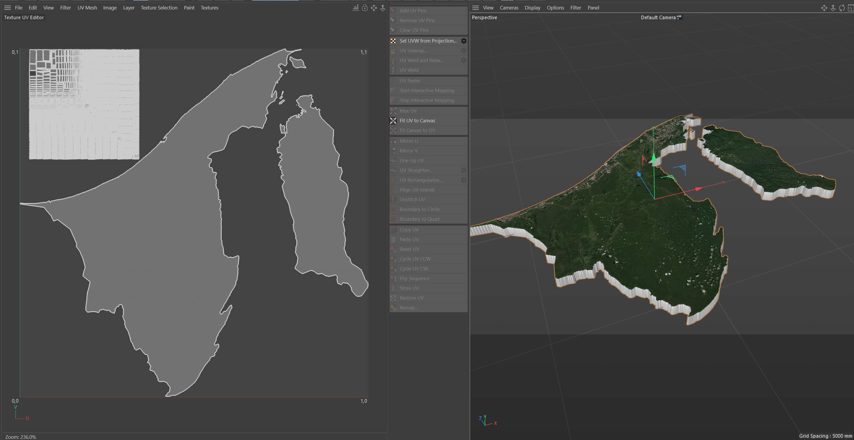 Brunei Terrain Map - 3D Model by 3dstudio