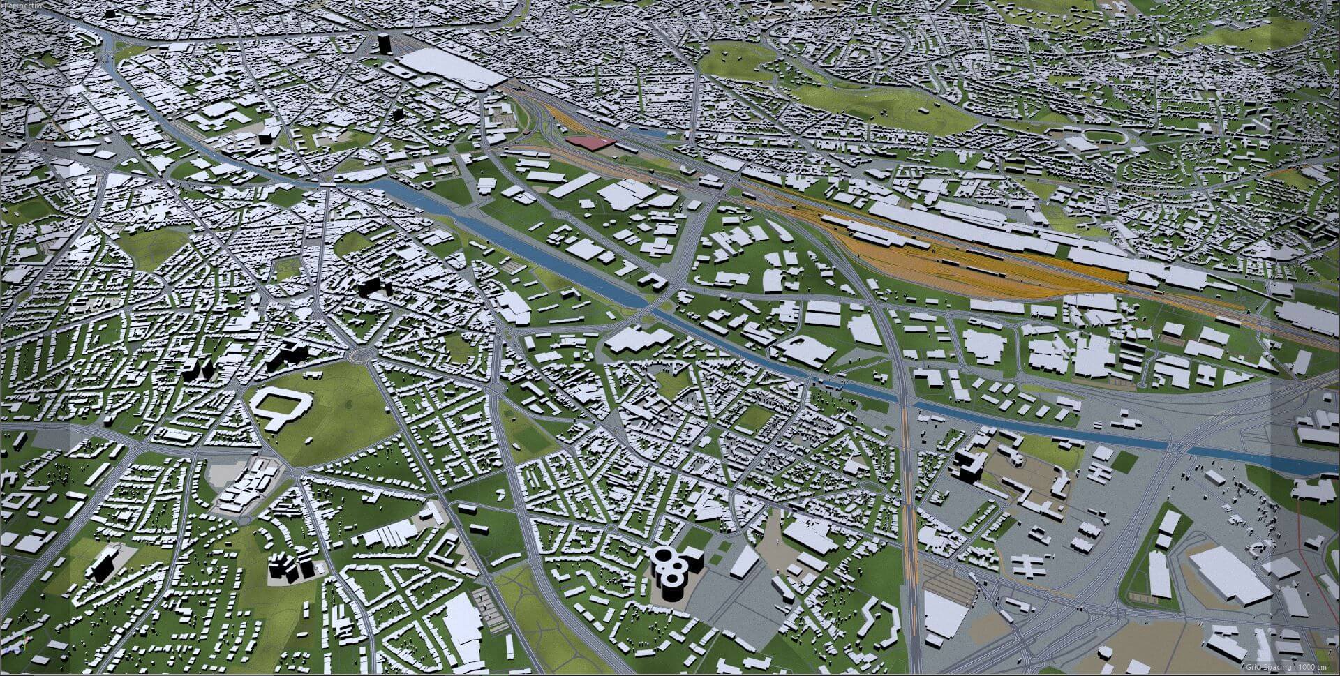 Brussels Belgium 50km - 3D Model by 3dstudio