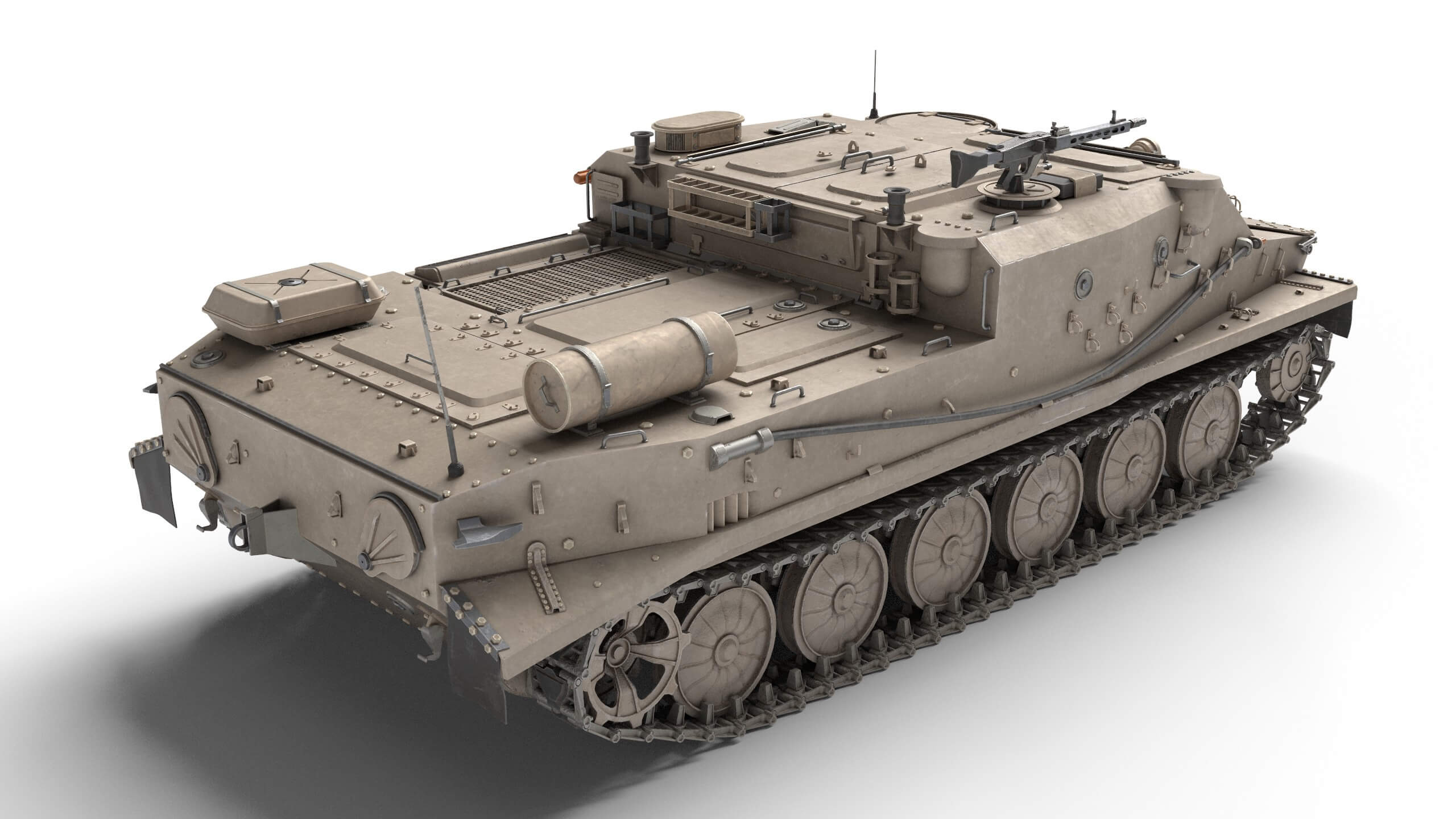 BTR 50 Amphibious Armored Tank - 3D Model by 3dstudio