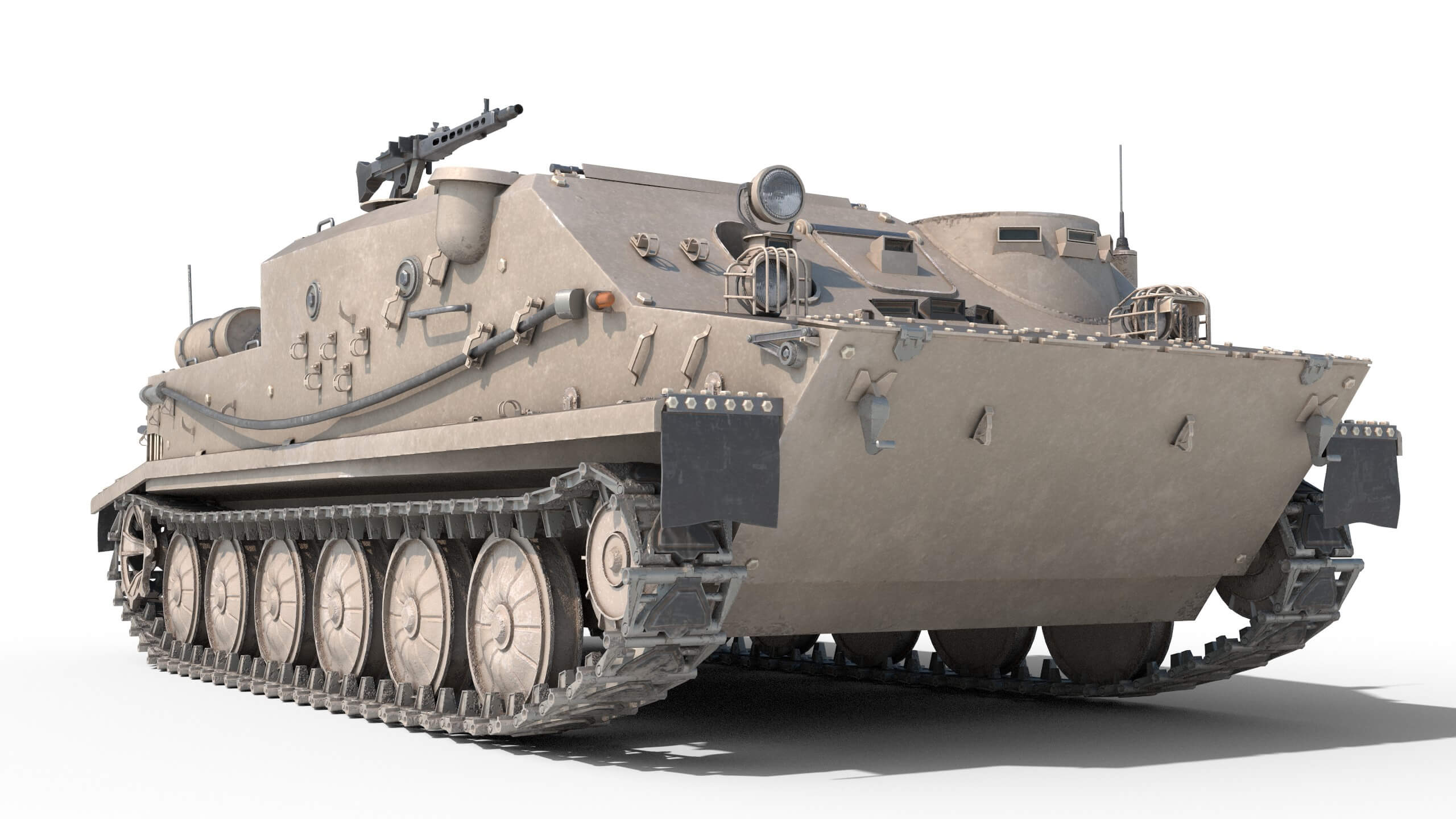 BTR 50 Amphibious Armored Tank - 3D Model by 3dstudio
