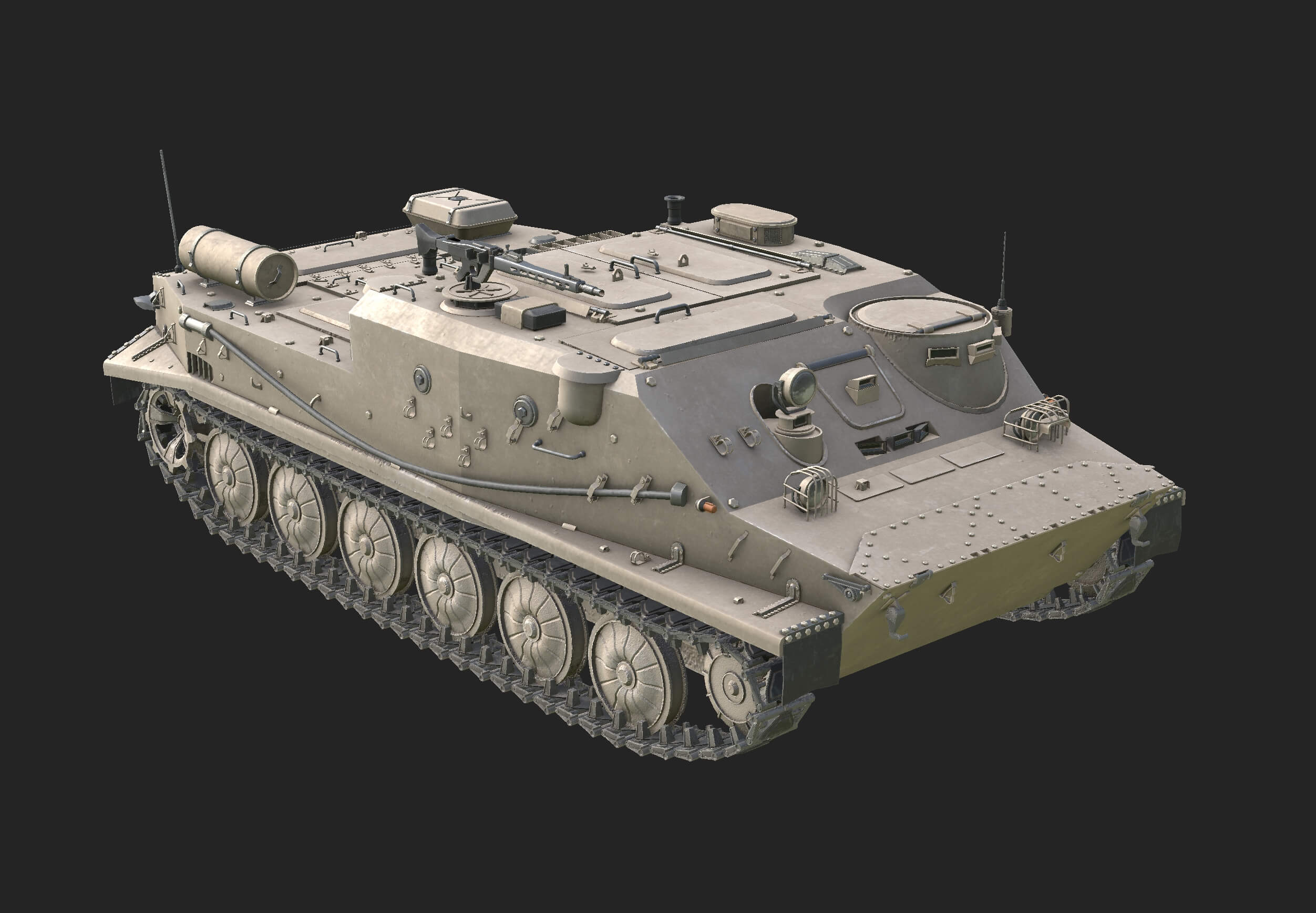 BTR 50 Amphibious Armored Tank 3D Model by 3dstudio