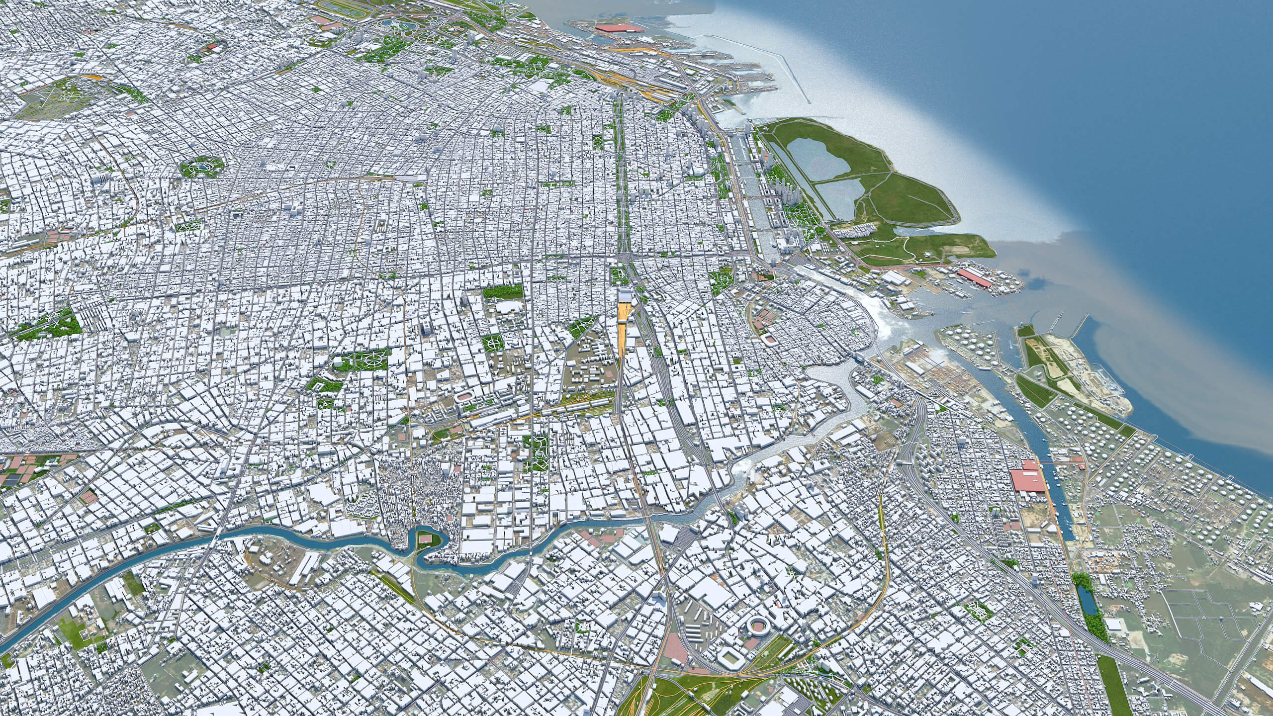 Buenos Aires Argentina 40km - 3D Model by 3dstudio