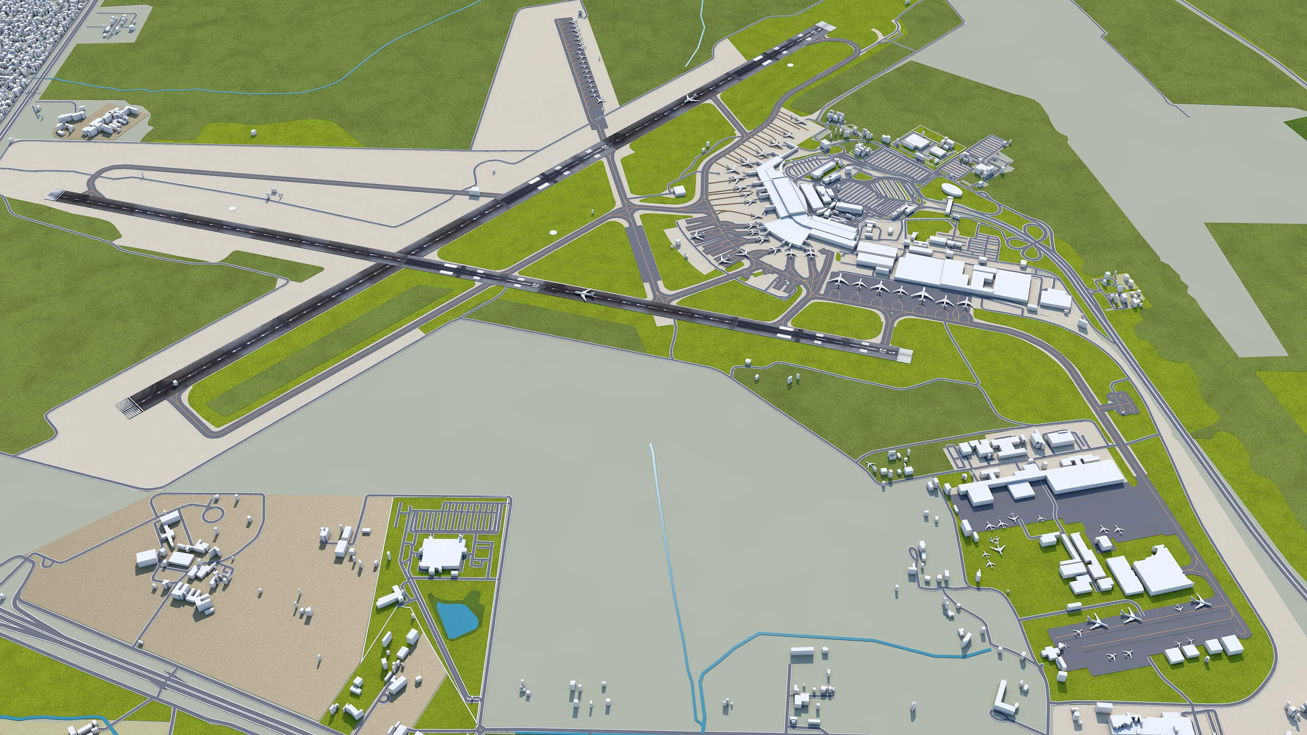 Buenos Aires Ezeiza Airport - 3D Model by 3dstudio