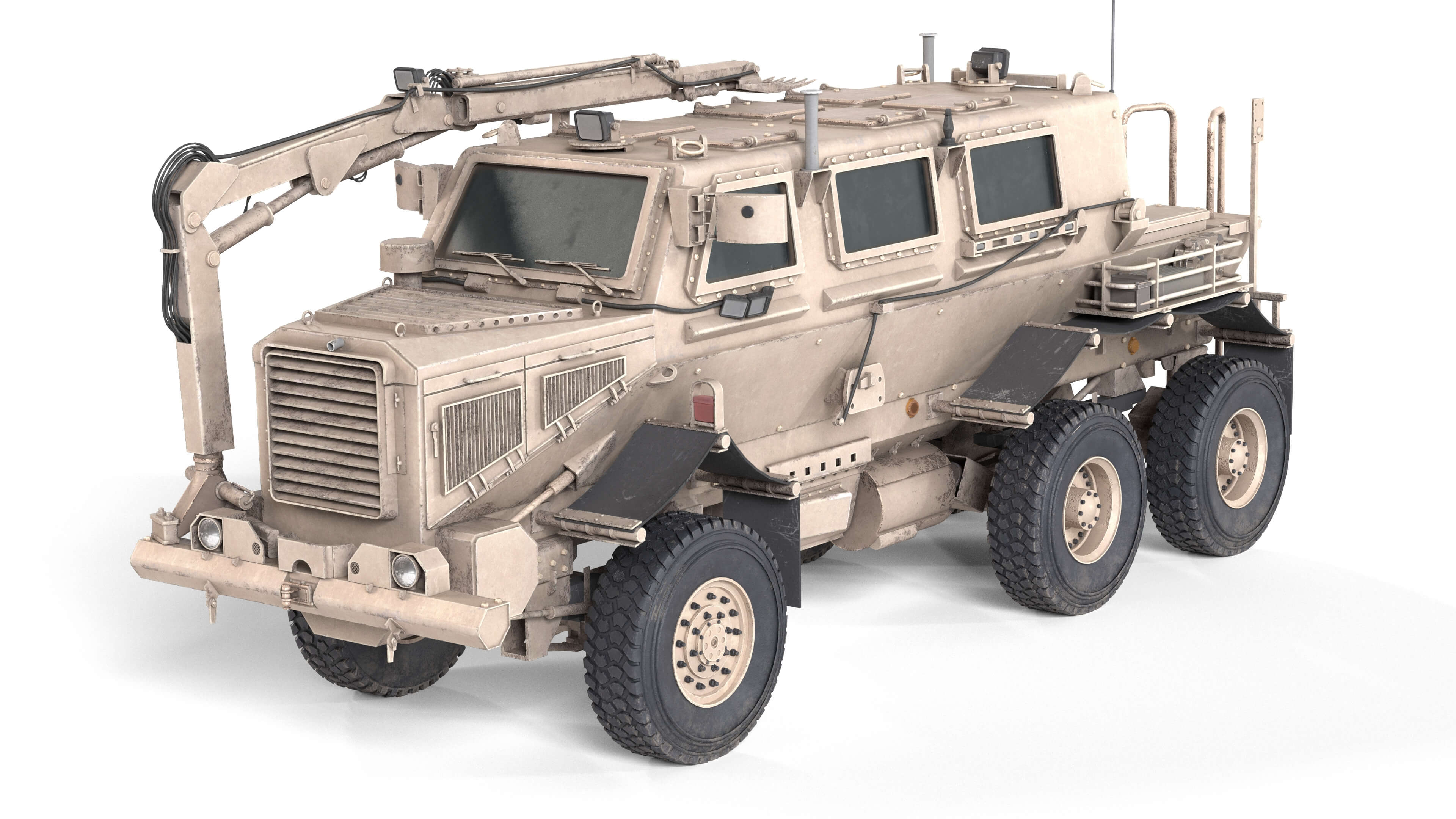 Buffalo MRAP Vehicle - 3D Model by 3dstudio