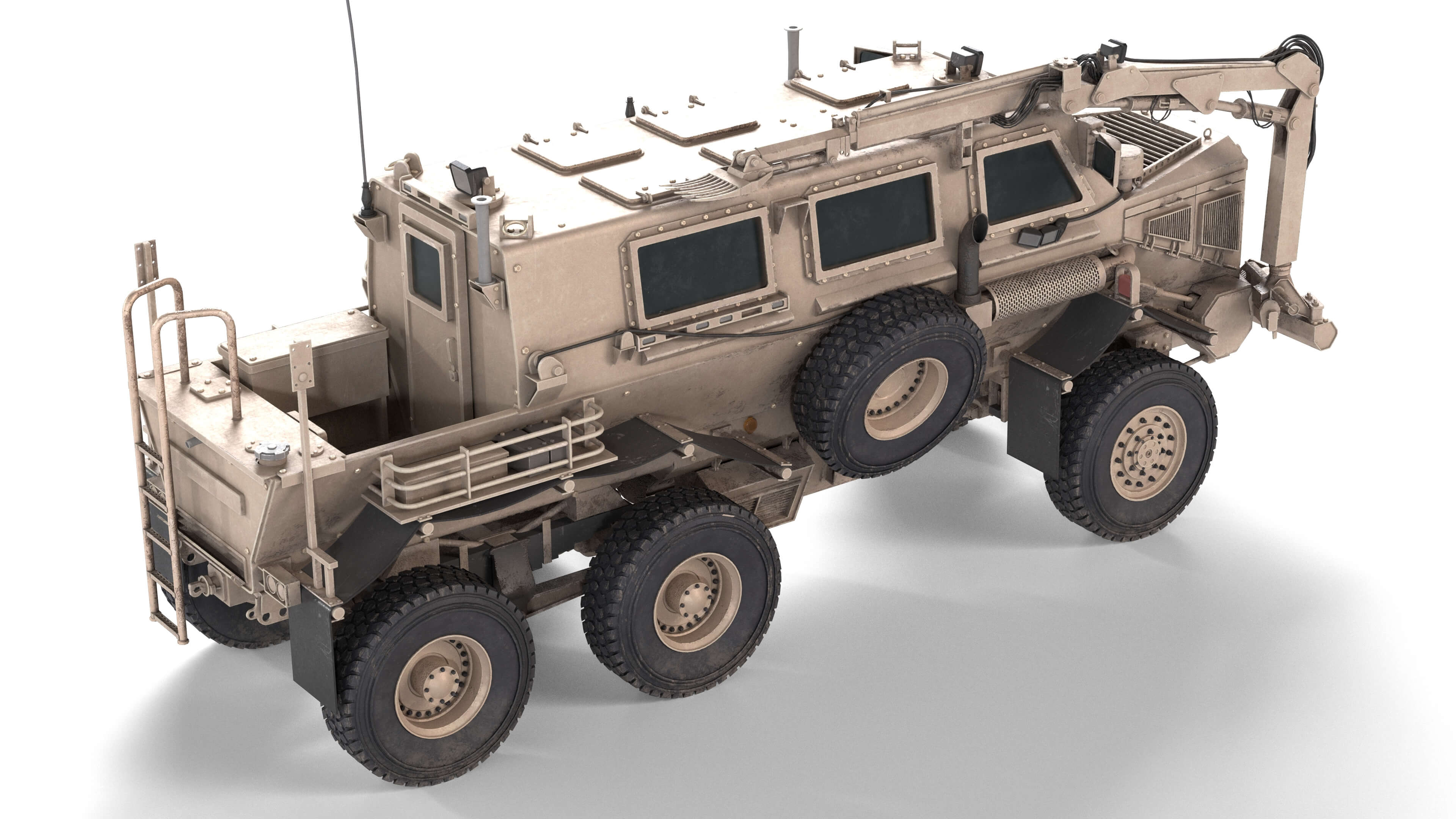 Buffalo MRAP Vehicle - 3D Model by 3dstudio