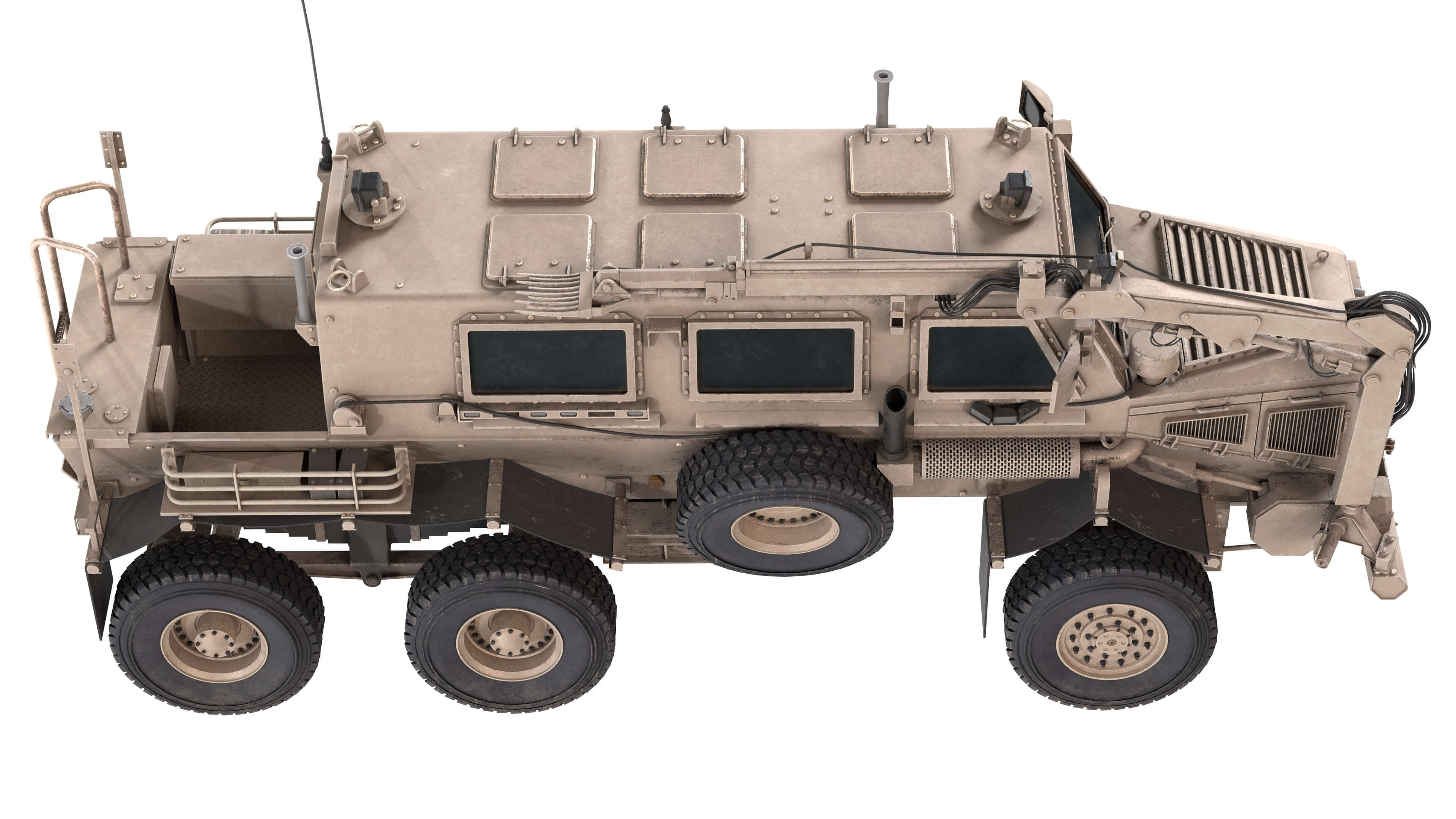 Buffalo MRAP Vehicle - 3D Model by 3dstudio