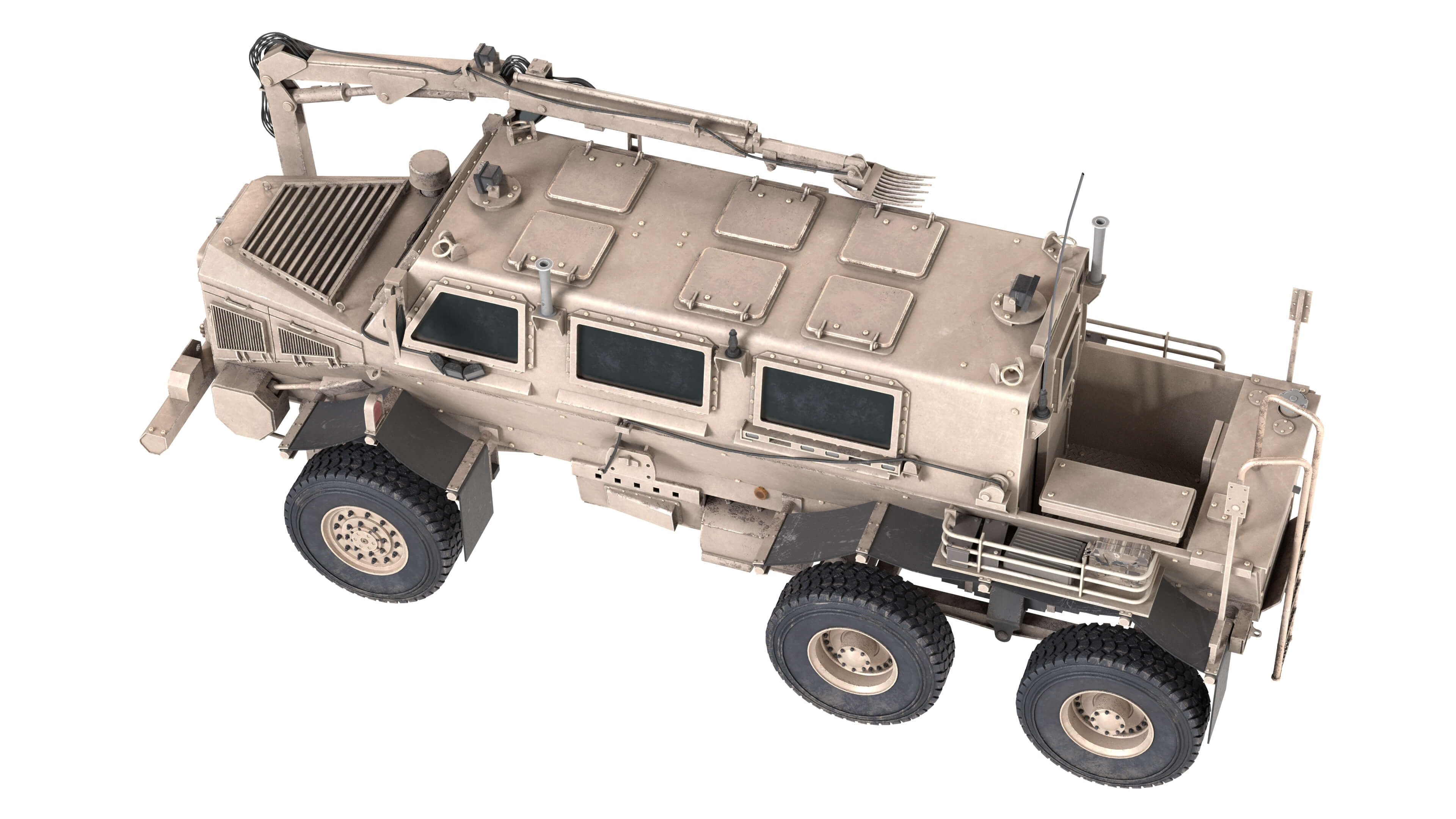 Buffalo MRAP Vehicle - 3D Model by 3dstudio