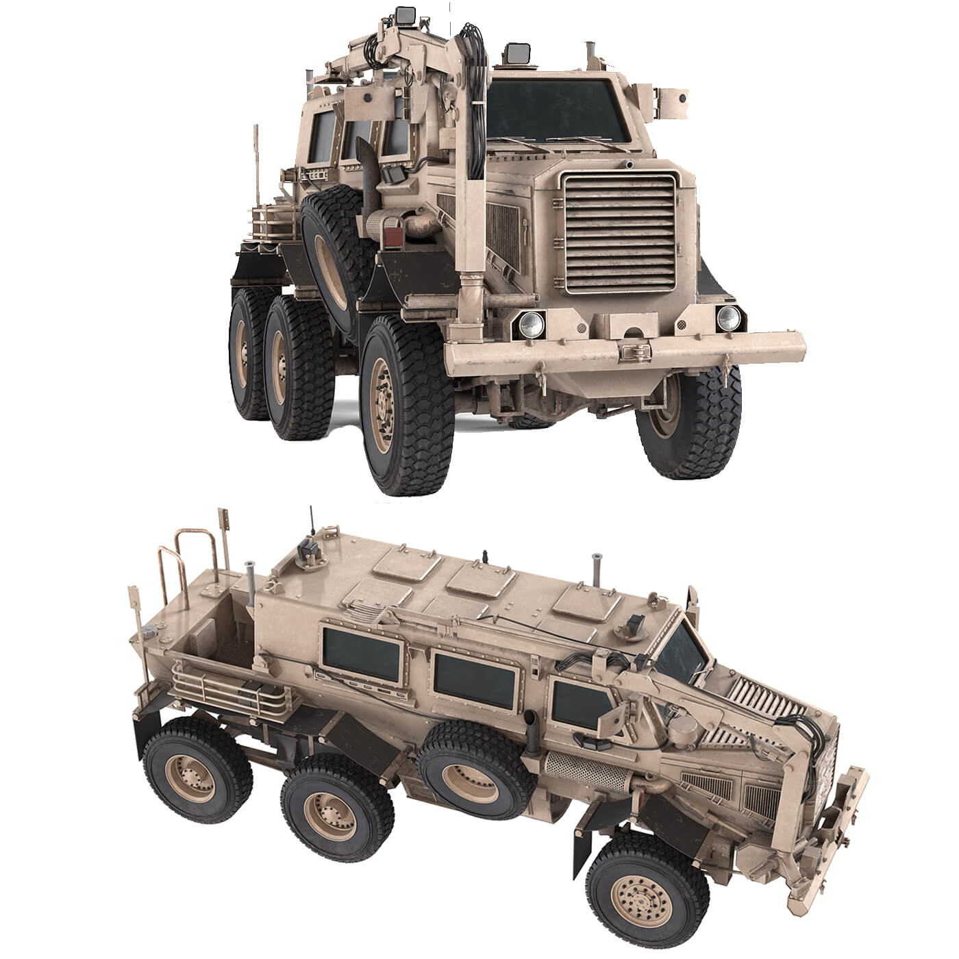 Buffalo MRAP Vehicle - 3D Model by 3dstudio