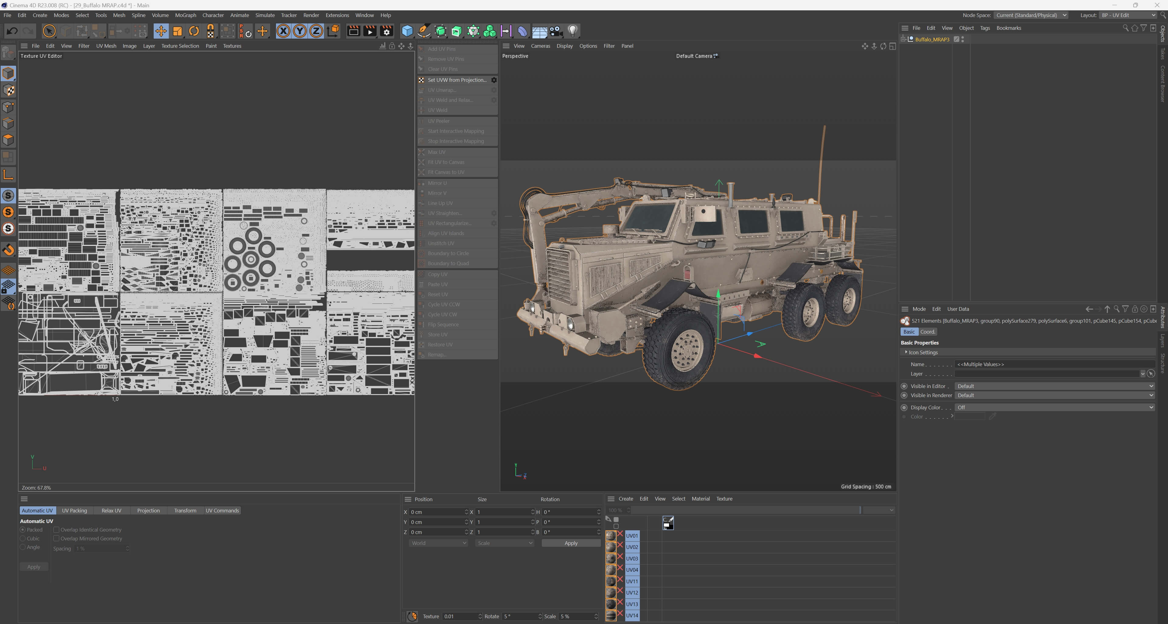 Buffalo MRAP Vehicle - 3D Model by 3dstudio
