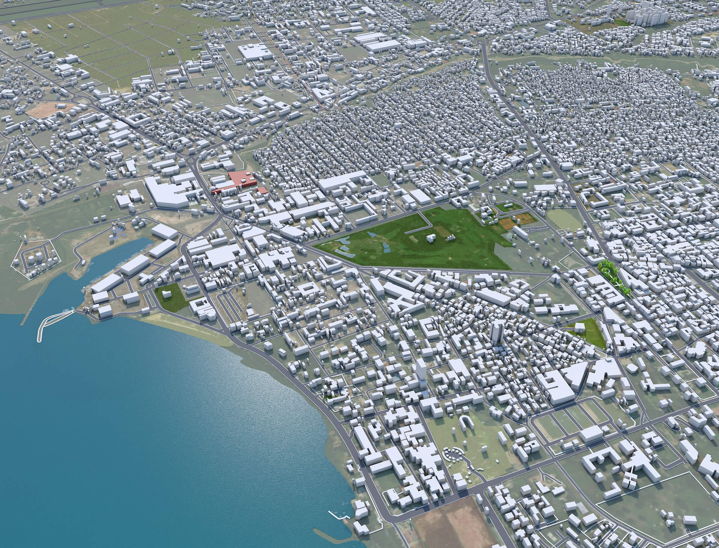 Bujumbura City Burundi 3D Model 25km by 3dstudio