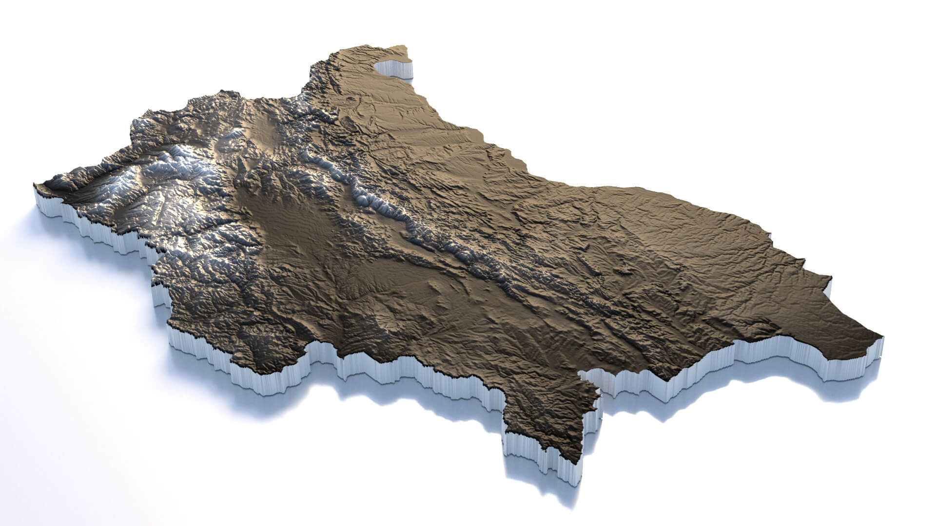 Bulgaria Terrain Map - 3D Model by 3dstudio