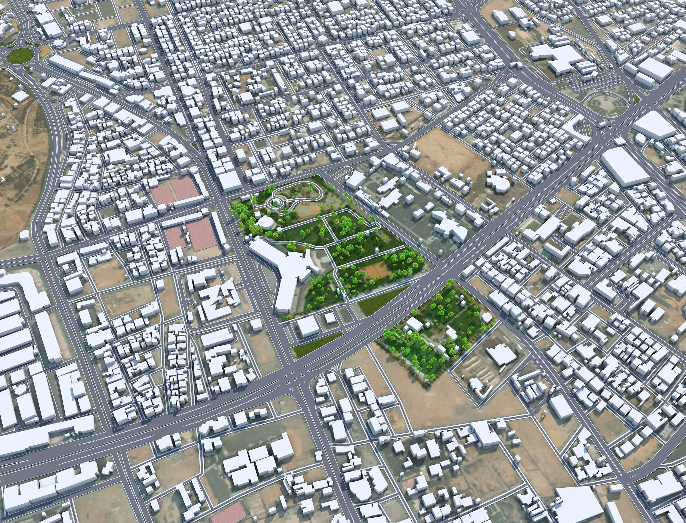 Buraydah City Saudi Arabia 35km - 3D Model by 3dstudio