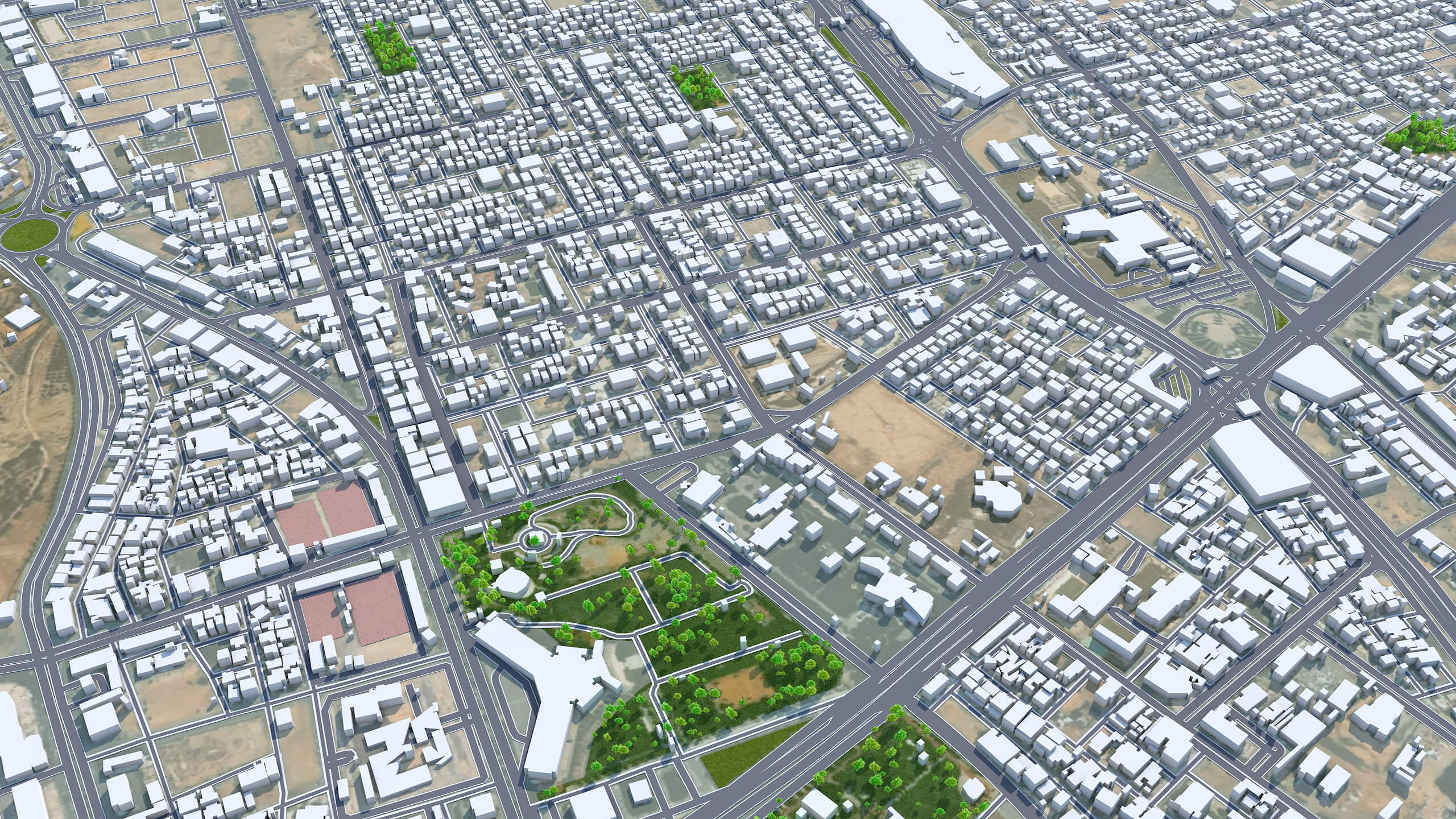 Buraydah City Saudi Arabia 3D Model 35km by 3dstudio