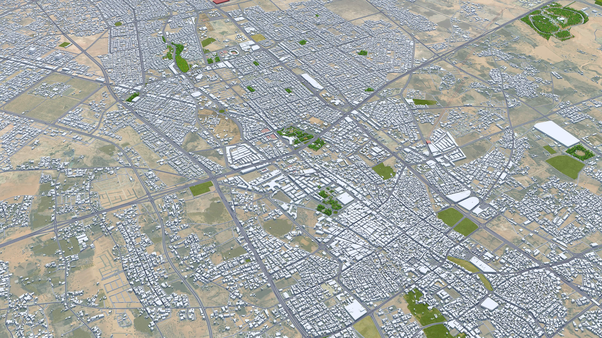 Buraydah City Saudi Arabia 3D Model 35km by 3dstudio