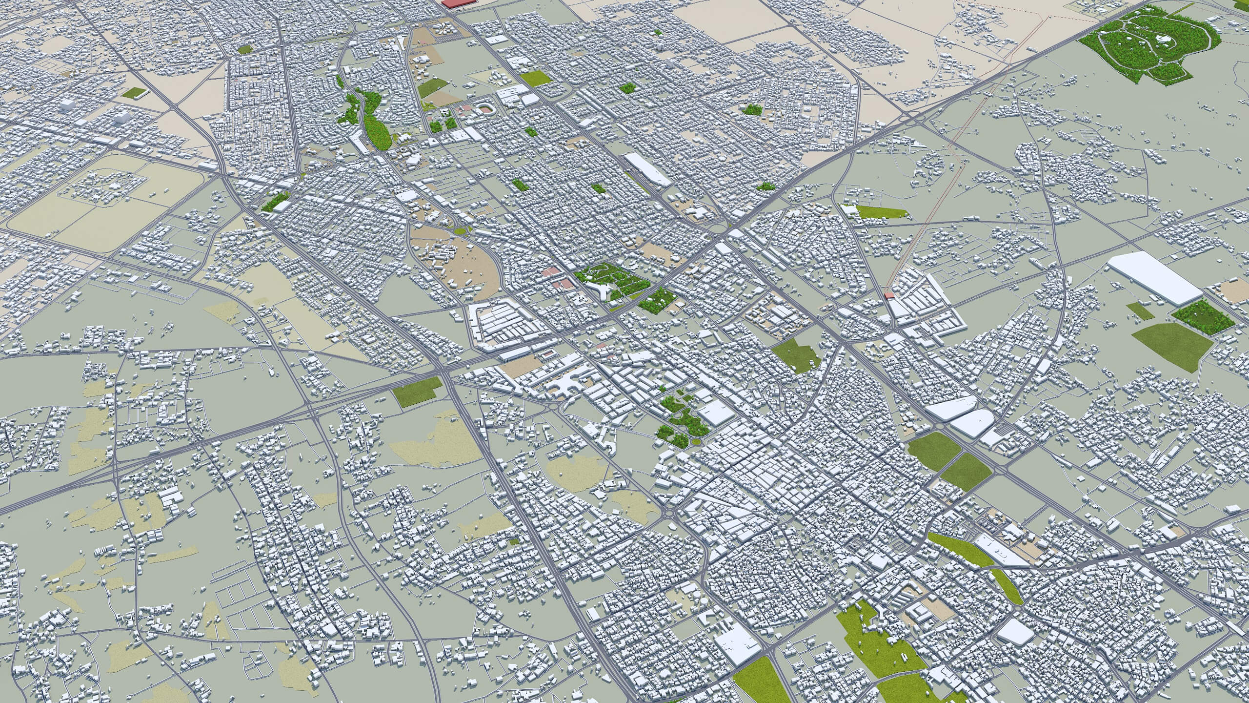 Buraydah City Saudi Arabia 3D Model 35km by 3dstudio