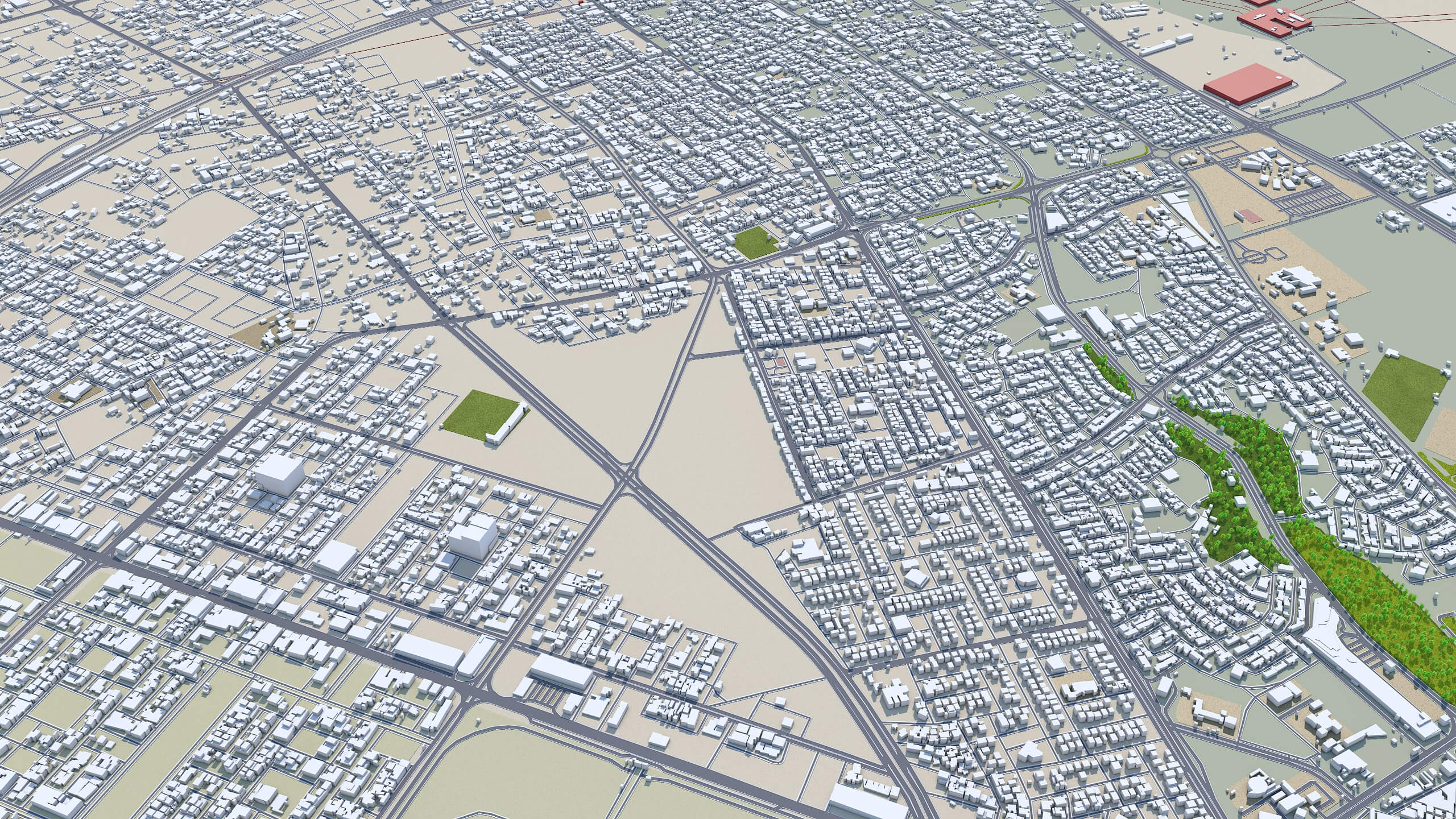Buraydah City Saudi Arabia 3D Model 35km by 3dstudio