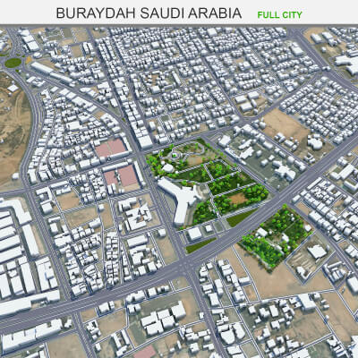 Buraydah City Saudi Arabia 35km - 3D Model by 3dstudio