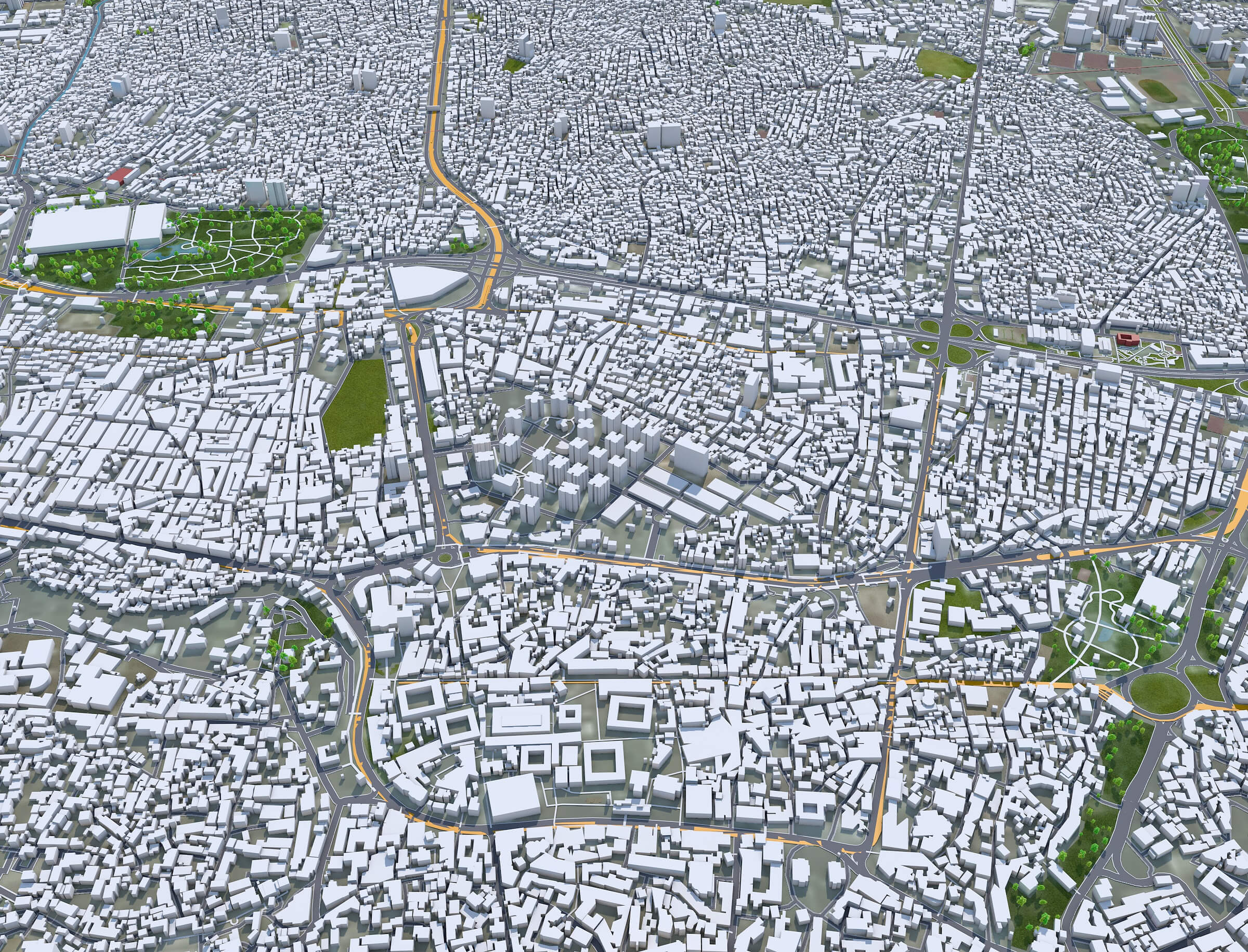 Bursa City Turkiye 3D Model 40km by 3dstudio