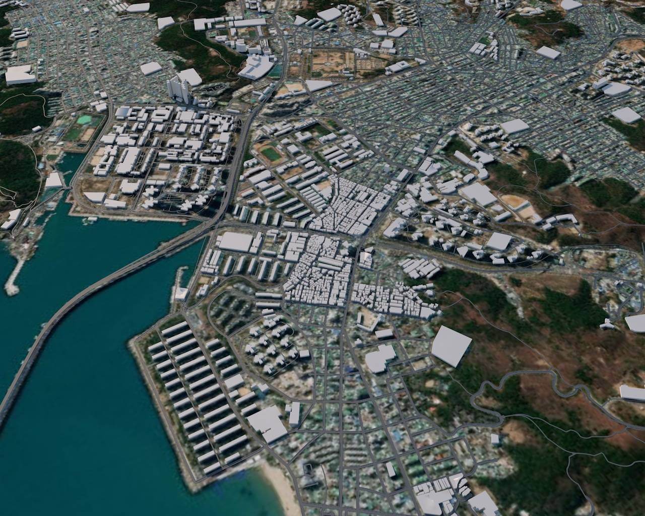 Busan South Korea - 3D Model by 3dstudio