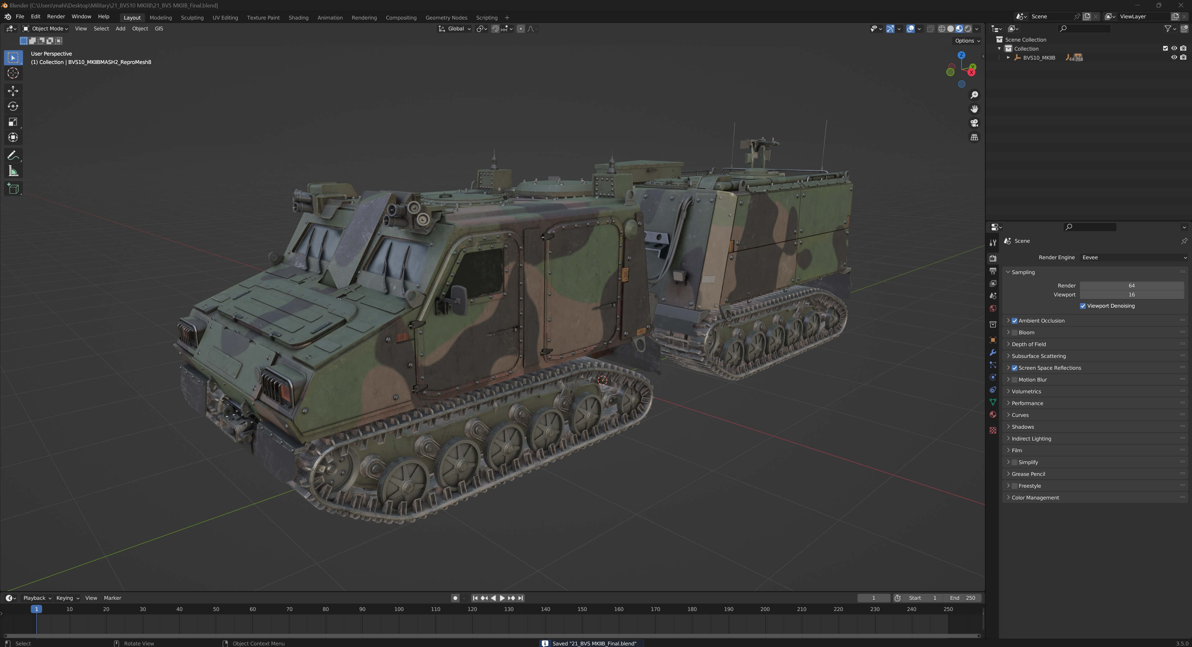BVS10 Amphibious All Terrain Armored Vehicle Mkiib 3D Model by 3dstudio