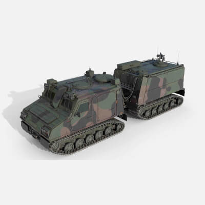 BVS10 Amphibious All Terrain Armored Vehicle - 3D Model by 3dstudio